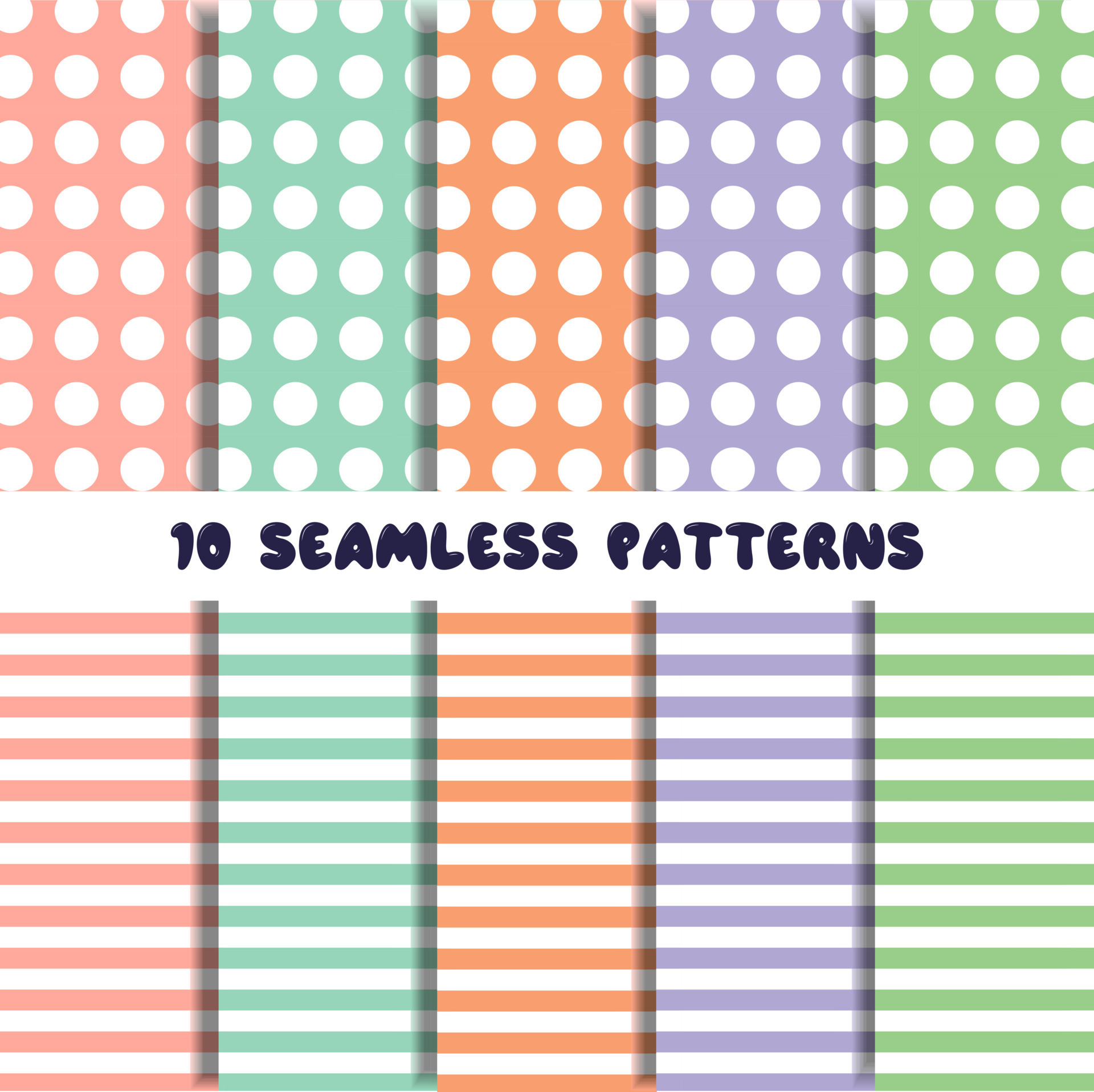 Colorful Polka Dots And Stripes