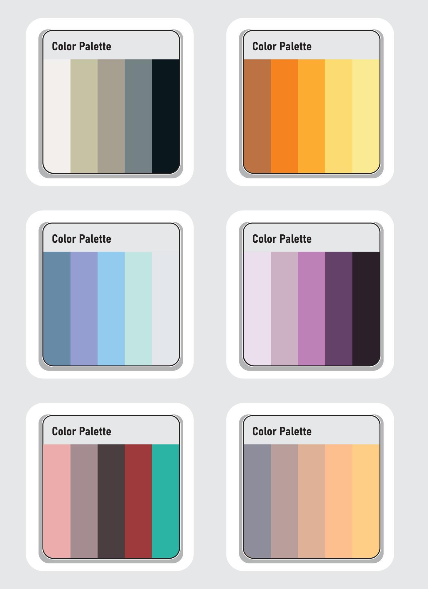 Vector color palette set 21005979 Vector Art at Vecteezy