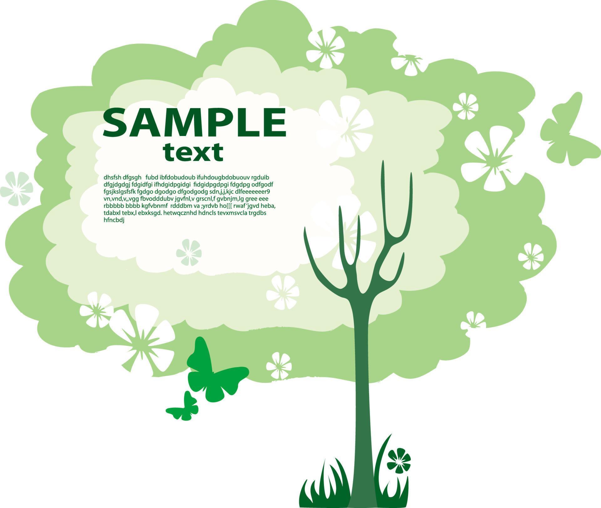 Template with Green tree 21007685 Vector Art at Vecteezy