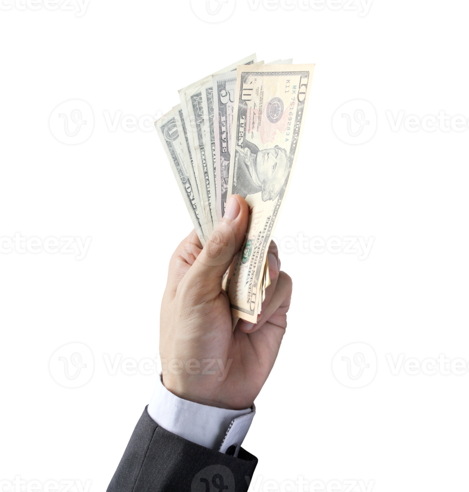Hand Holding Money Dollars 21008071 Png