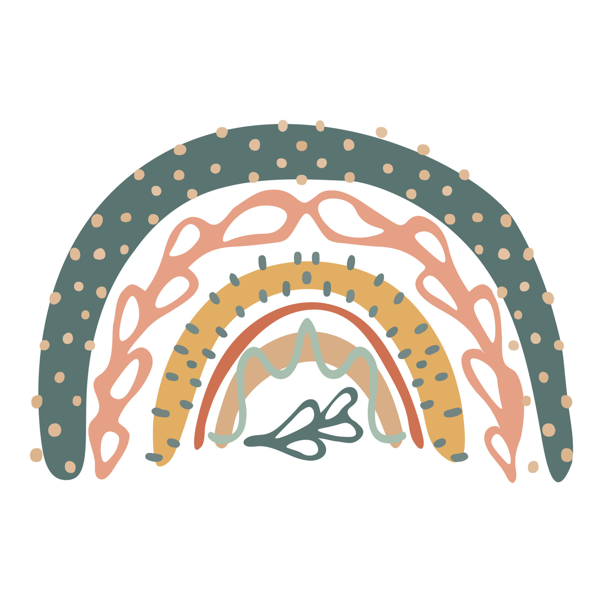 Boho clip art, boho rainbow 21009716 Vector Art at Vecteezy