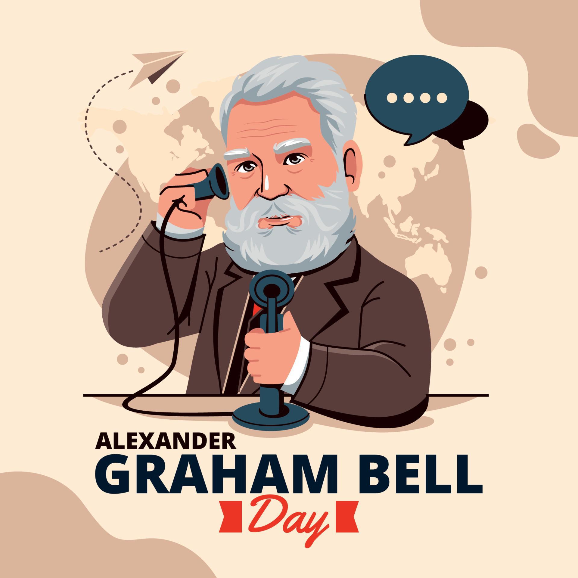 Alexander Graham Bell Day 21009867 Vector Art at Vecteezy Alexander Graham Bell Day 21009867 Vector Art at Vecteezy