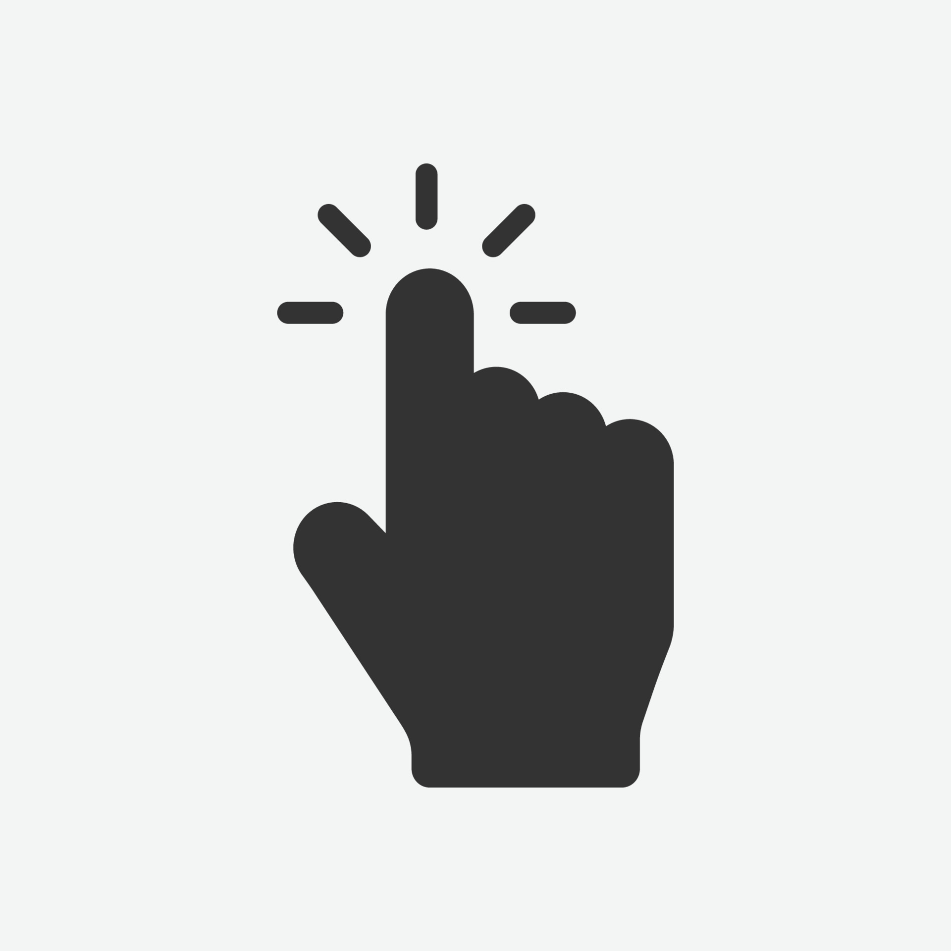 Pressing Finger Icon Hand Pointer Vector Click Select Press Icon
