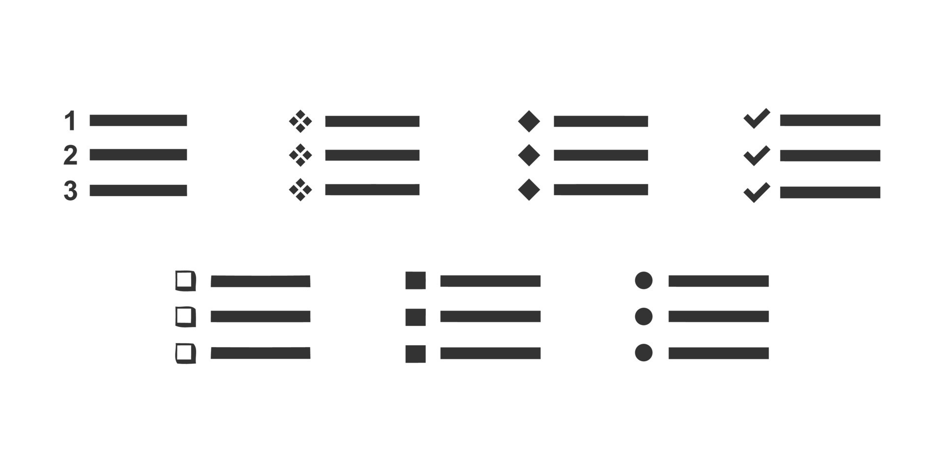 List set vector icon. Set of list icon symbol. List vector illustration ...