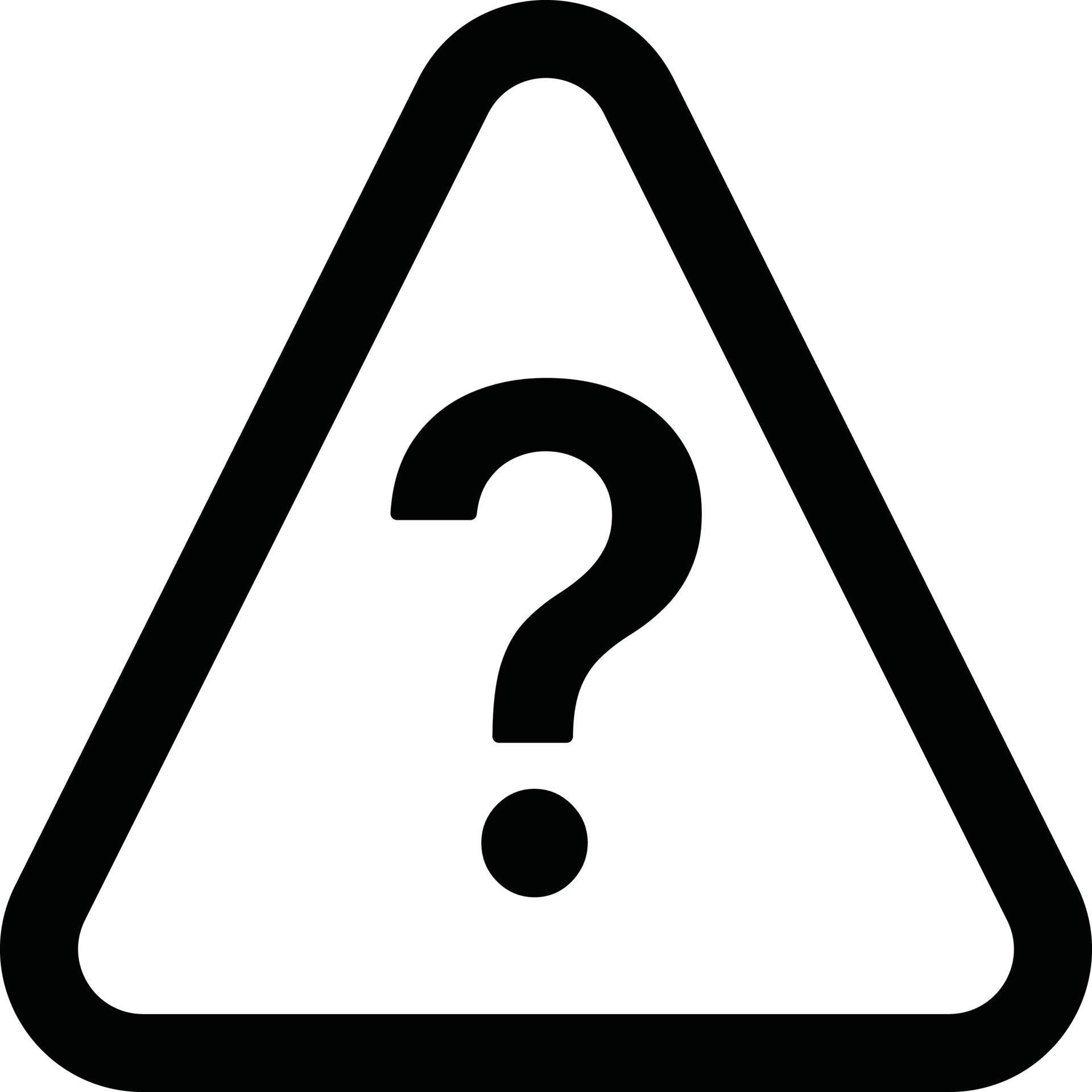 question mark triangle 21010429 Vector Art at Vecteezy