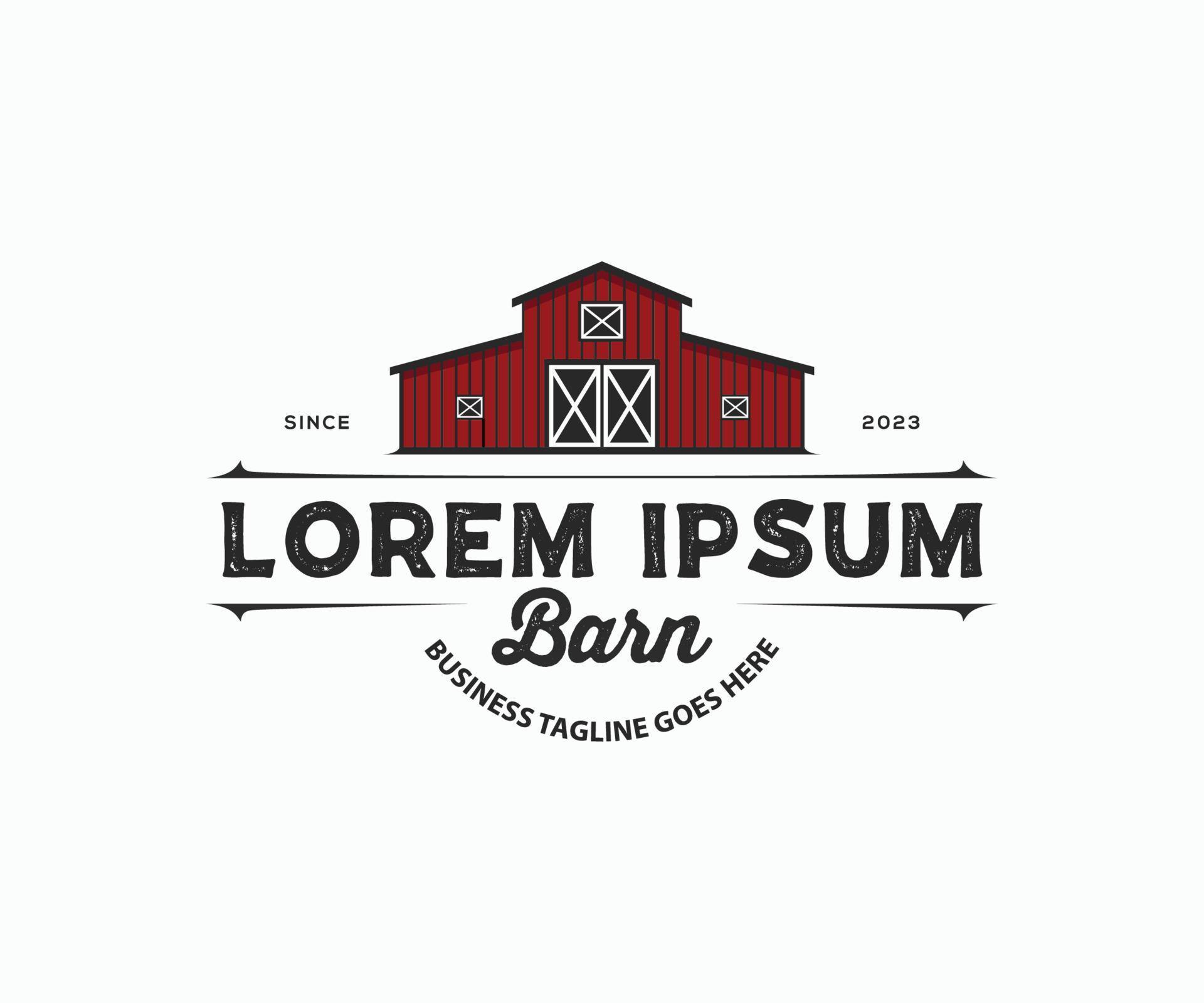 Vintage farm logo design vector. Barn wood building house farm logo design 21011524 Vector Art ...