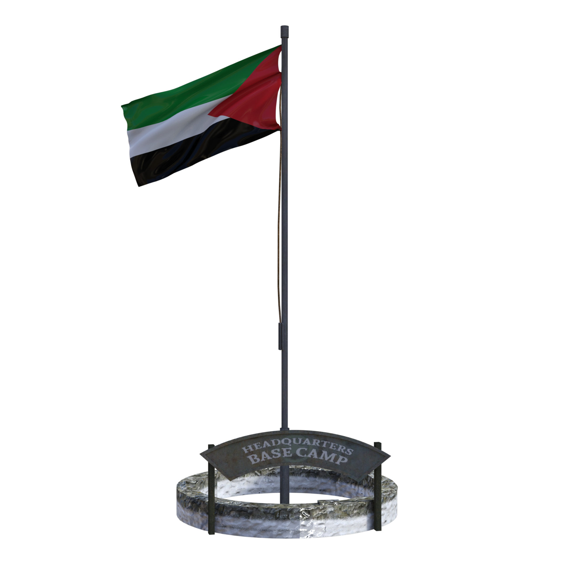 Palestine Flag Isolated 3d Rendering 21013836 Png