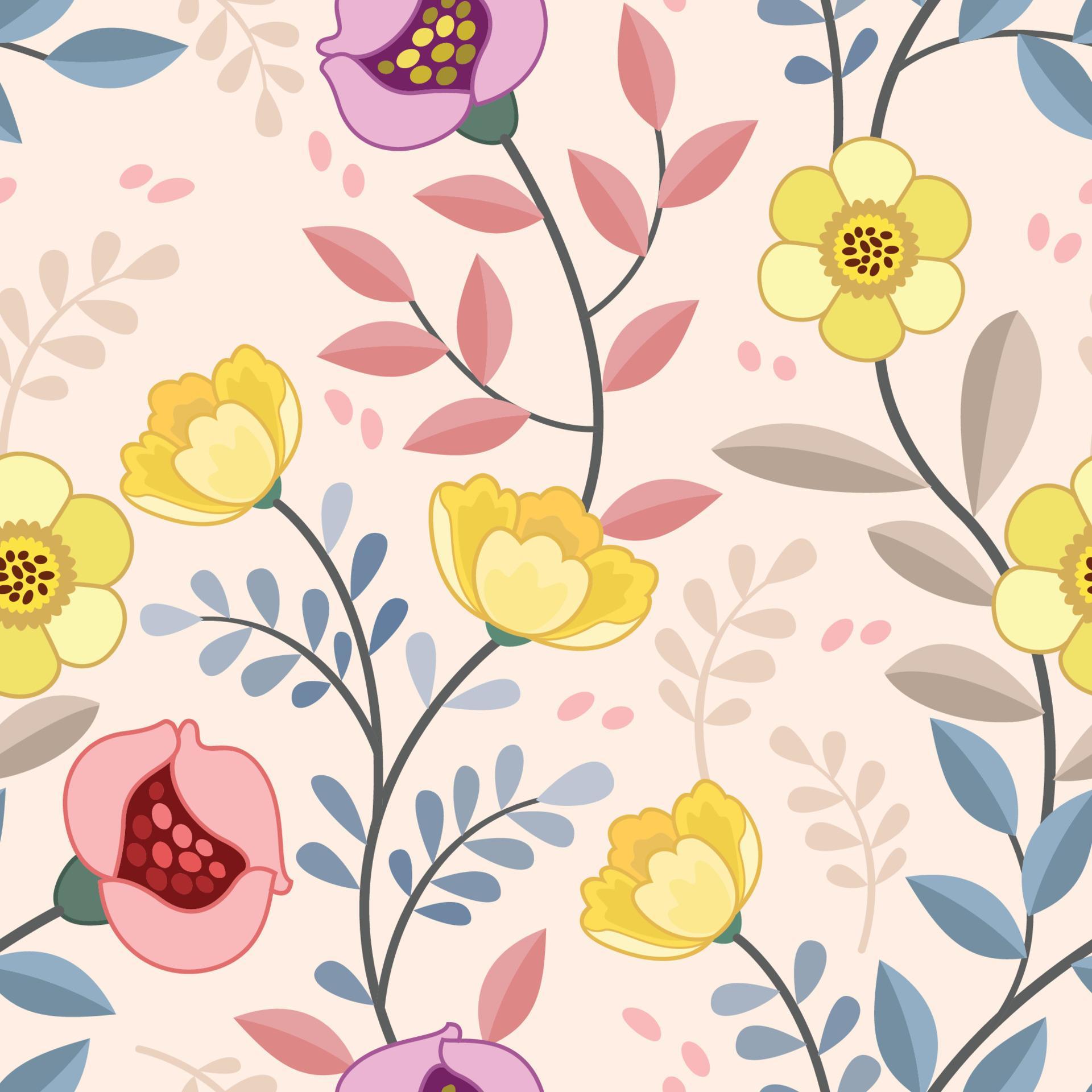 Abstract colorful flowers design seamless pattern. 21016298 Vector Art ... Abstract colorful flowers design seamless pattern. 21016298 Vector Art ...