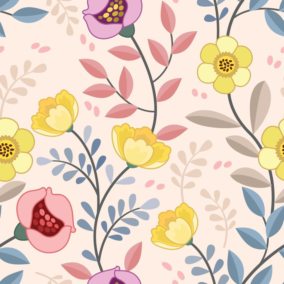 Abstract colorful flowers design seamless pattern. 21016298 Vector Art ... Abstract colorful flowers design seamless pattern. 21016298 Vector Art ...