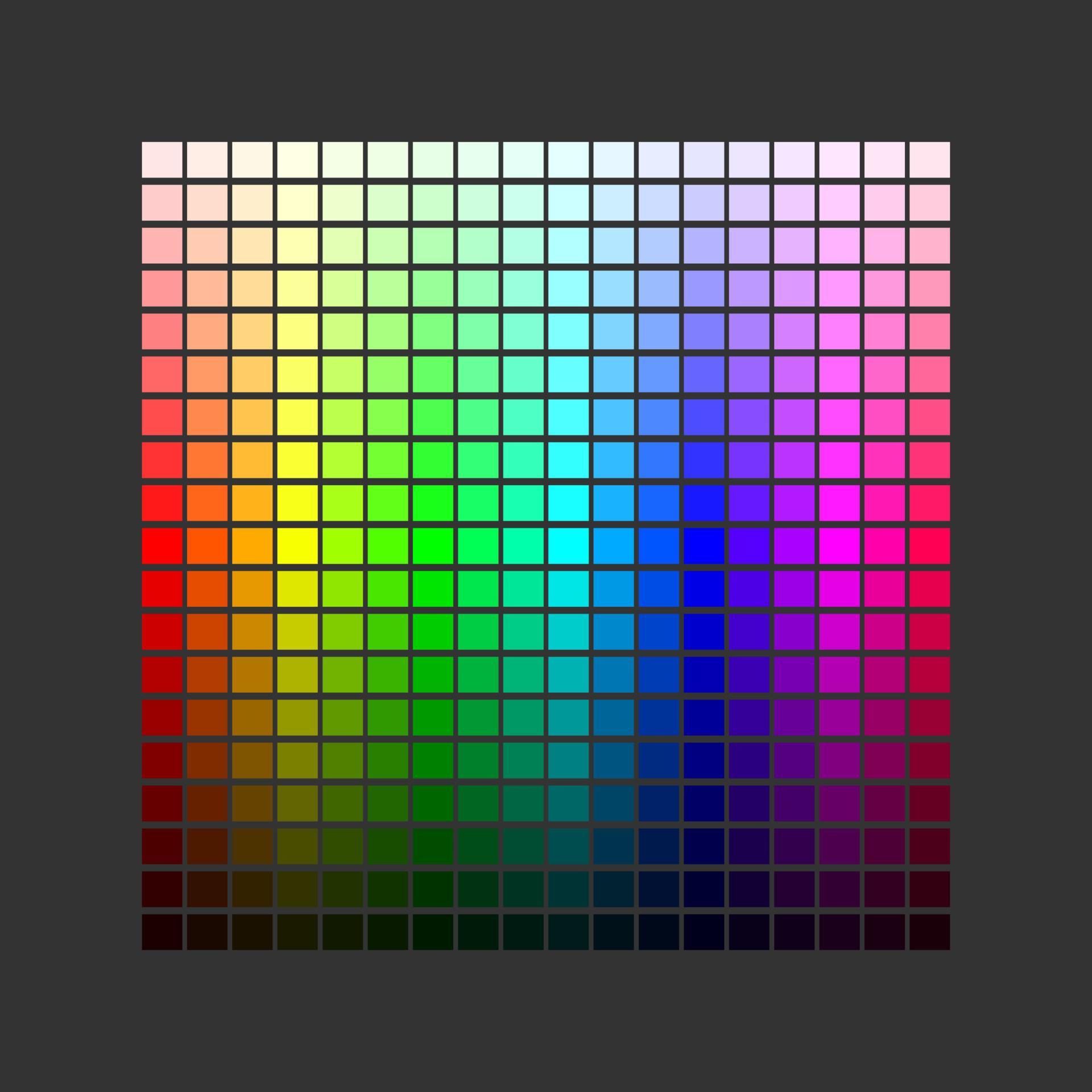 Colorful palette. Set of bright colors of rainbow palette. Vector ...