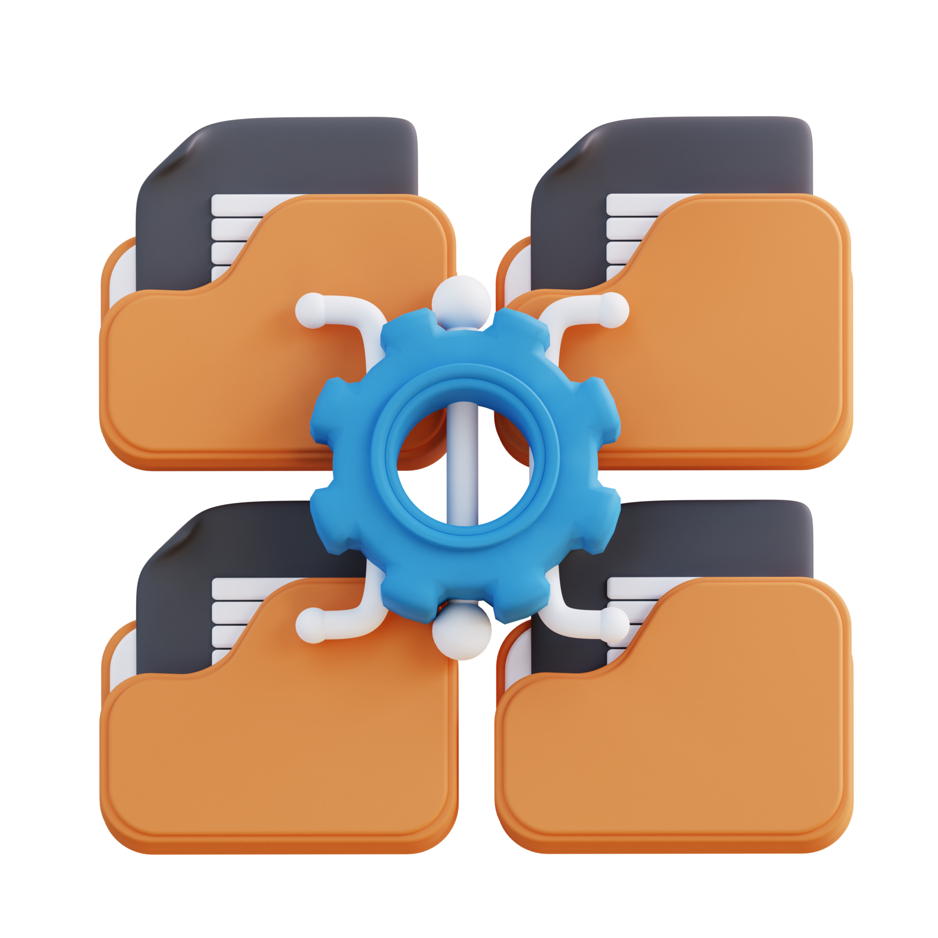 3D illustration of share settings folder management 21017666 PNG