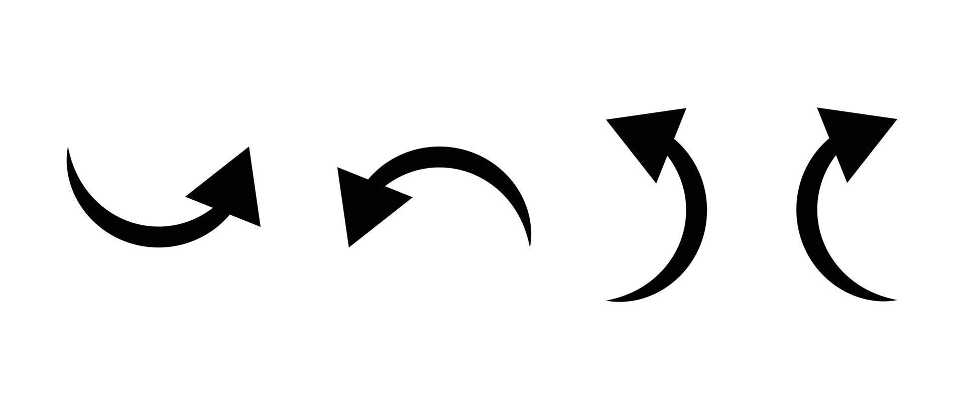 Curved Arrow Icon Set Vector 21021219 Vector Art At Vecteezy