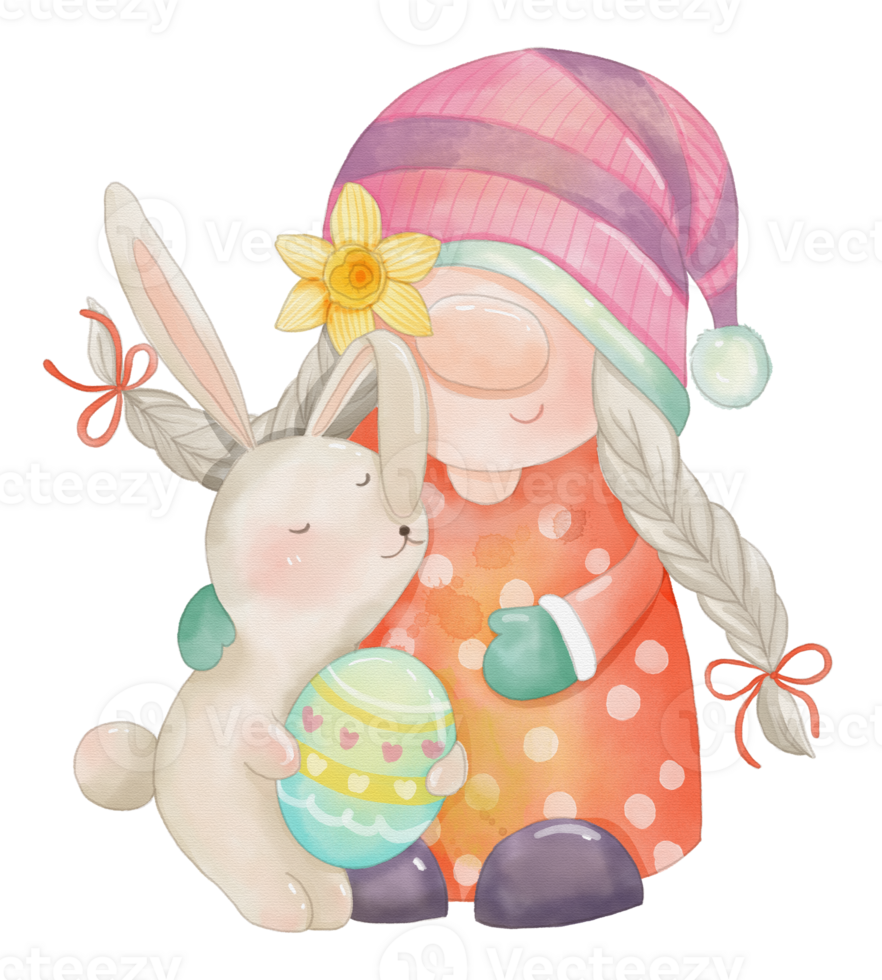 Easter Gnomes Cartoon Cute Watercolor 21023409 Png