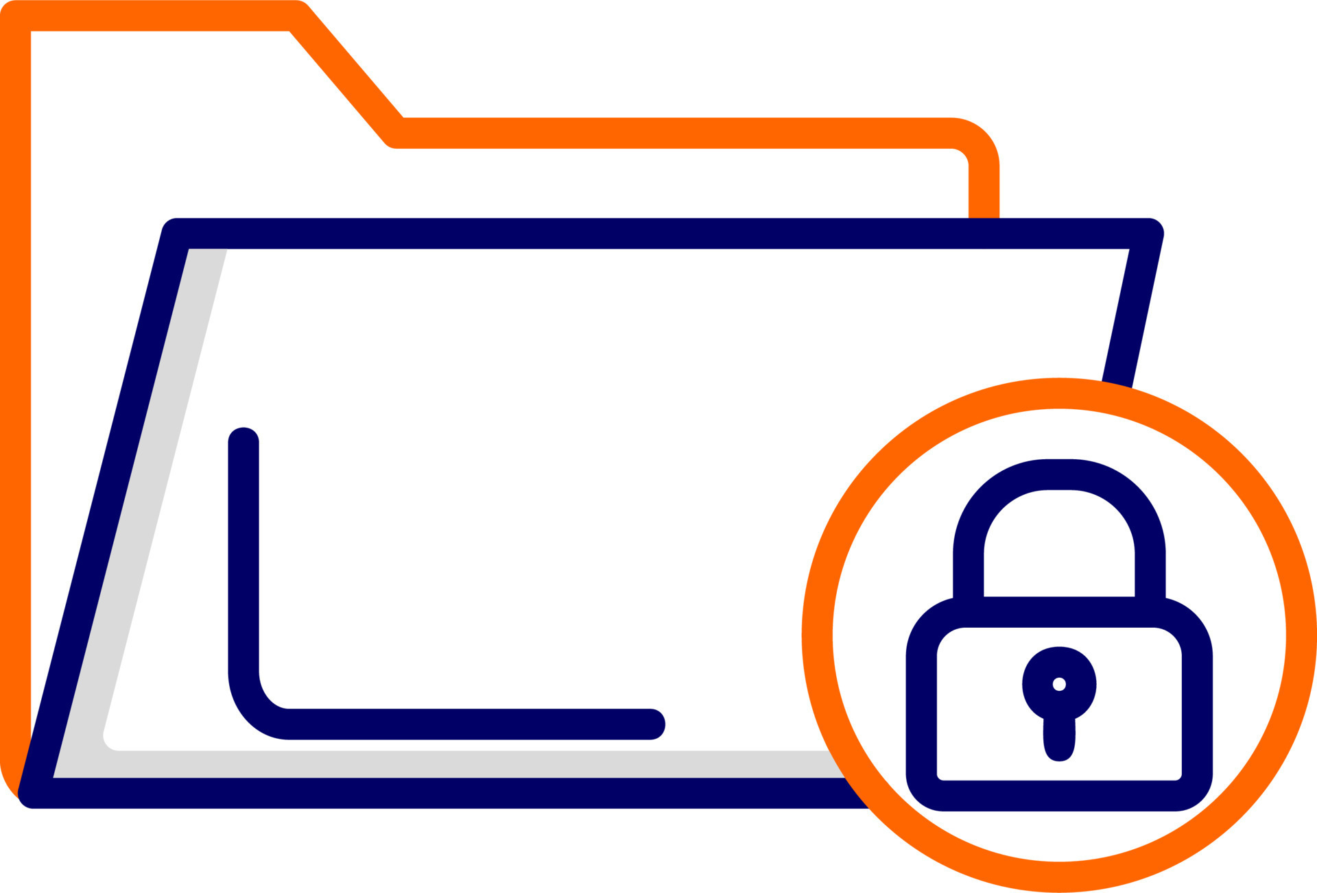 Folder Lock Vector Icon 21024049 Vector Art at Vecteezy