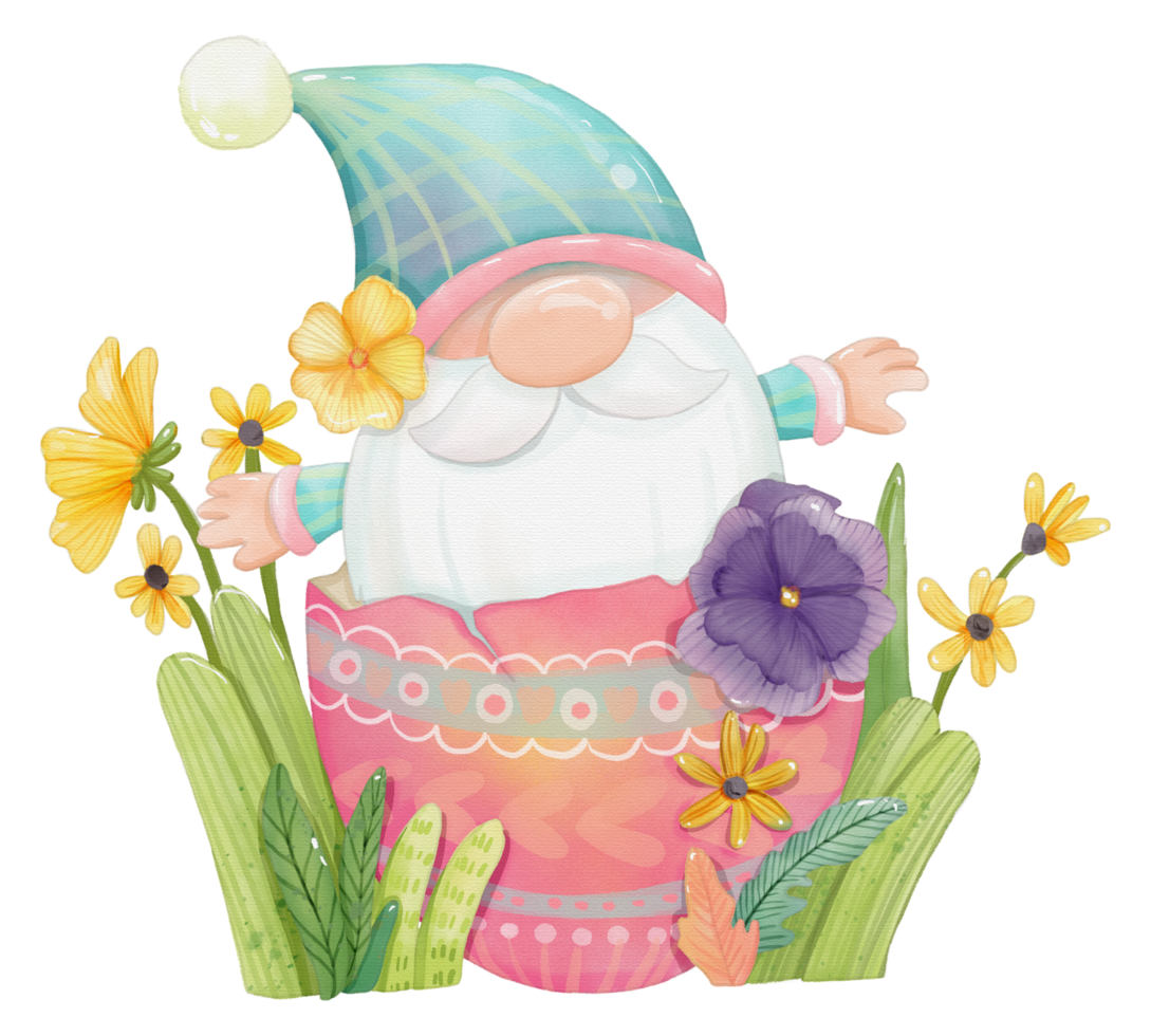 Free Easter Gnomes Cartoon Cute Watercolor 21025582 Png With
