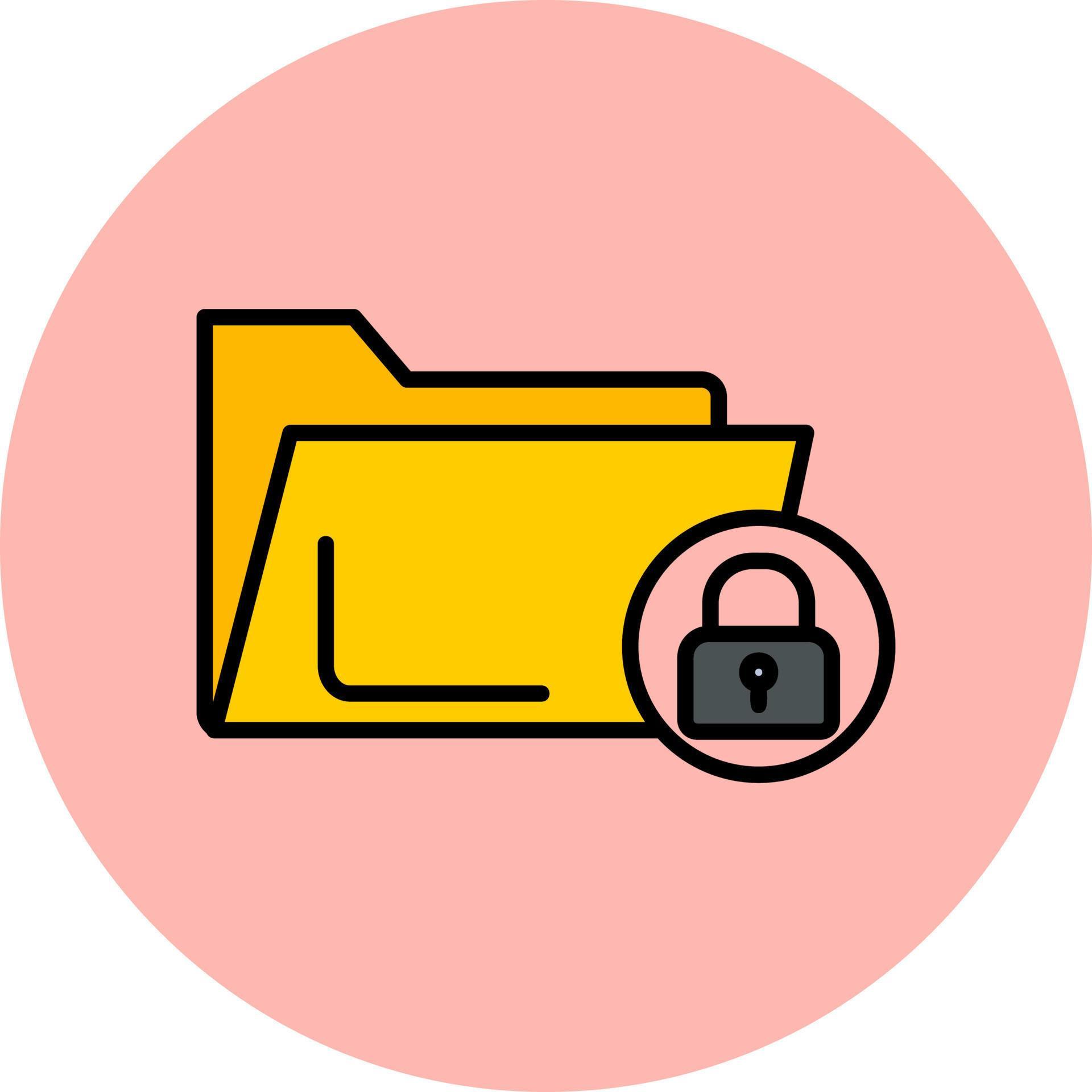 Folder Lock Vector Icon 21035620 Vector Art at Vecteezy