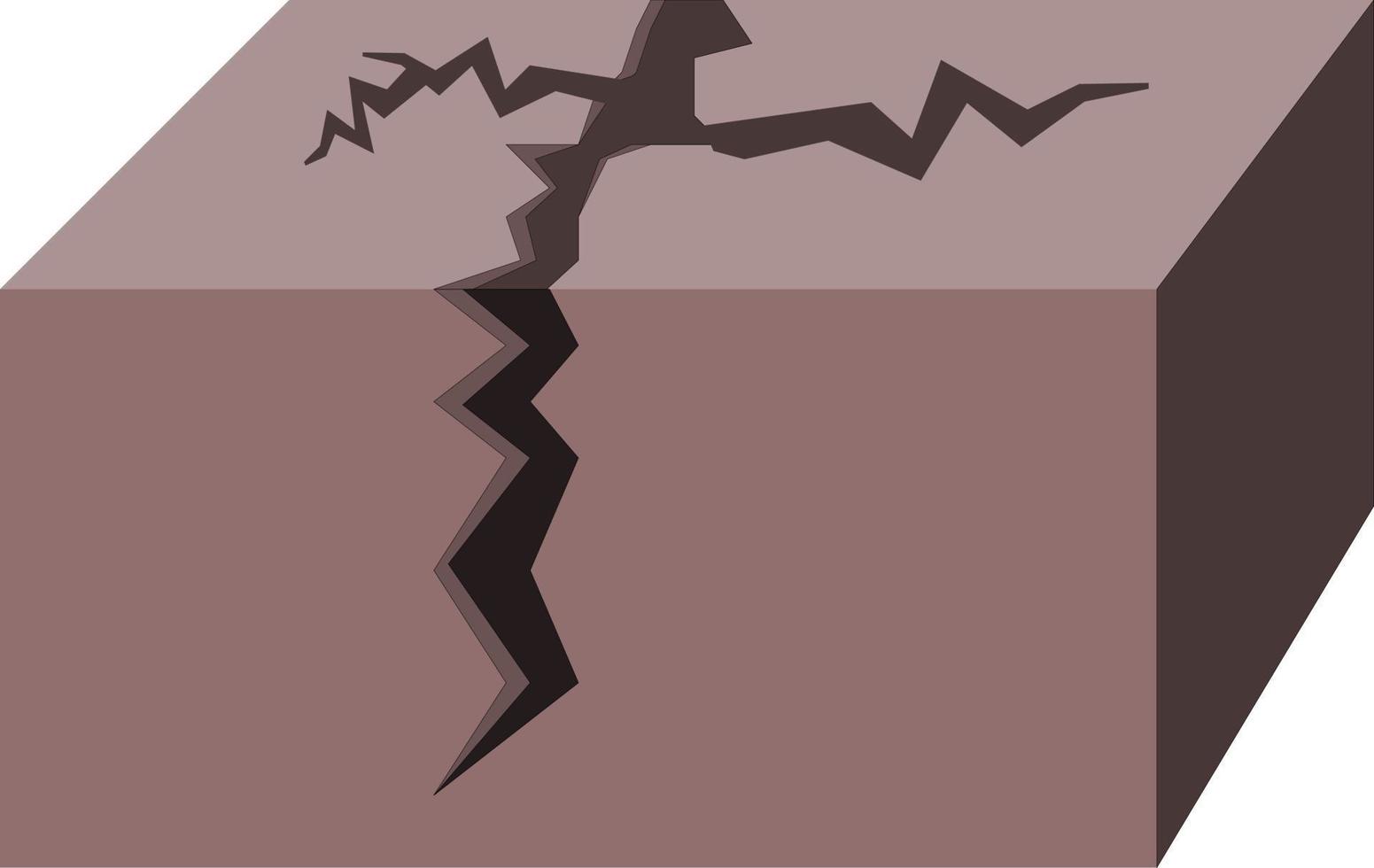 Earth Crack Isolated On Background Vector Illustration Crack On Ground Free Vector 21044608