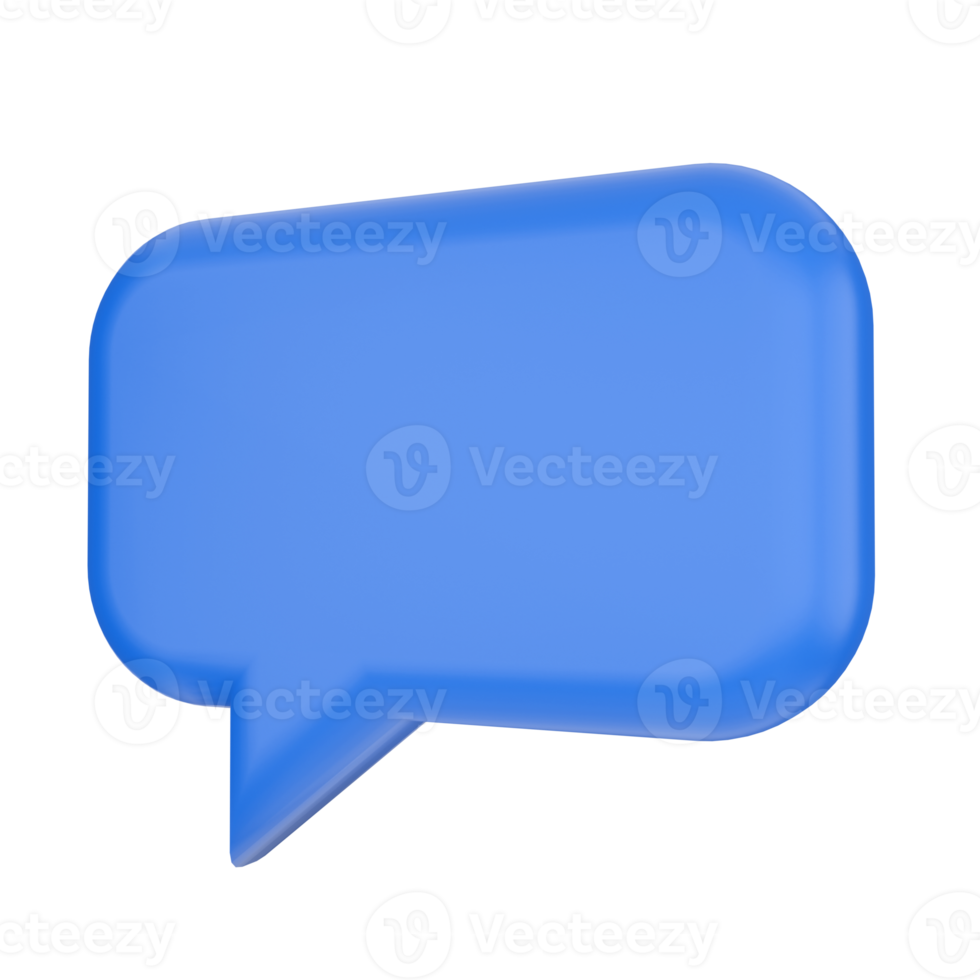 Speech Bubble. 3D rendering. 21048155 PNG