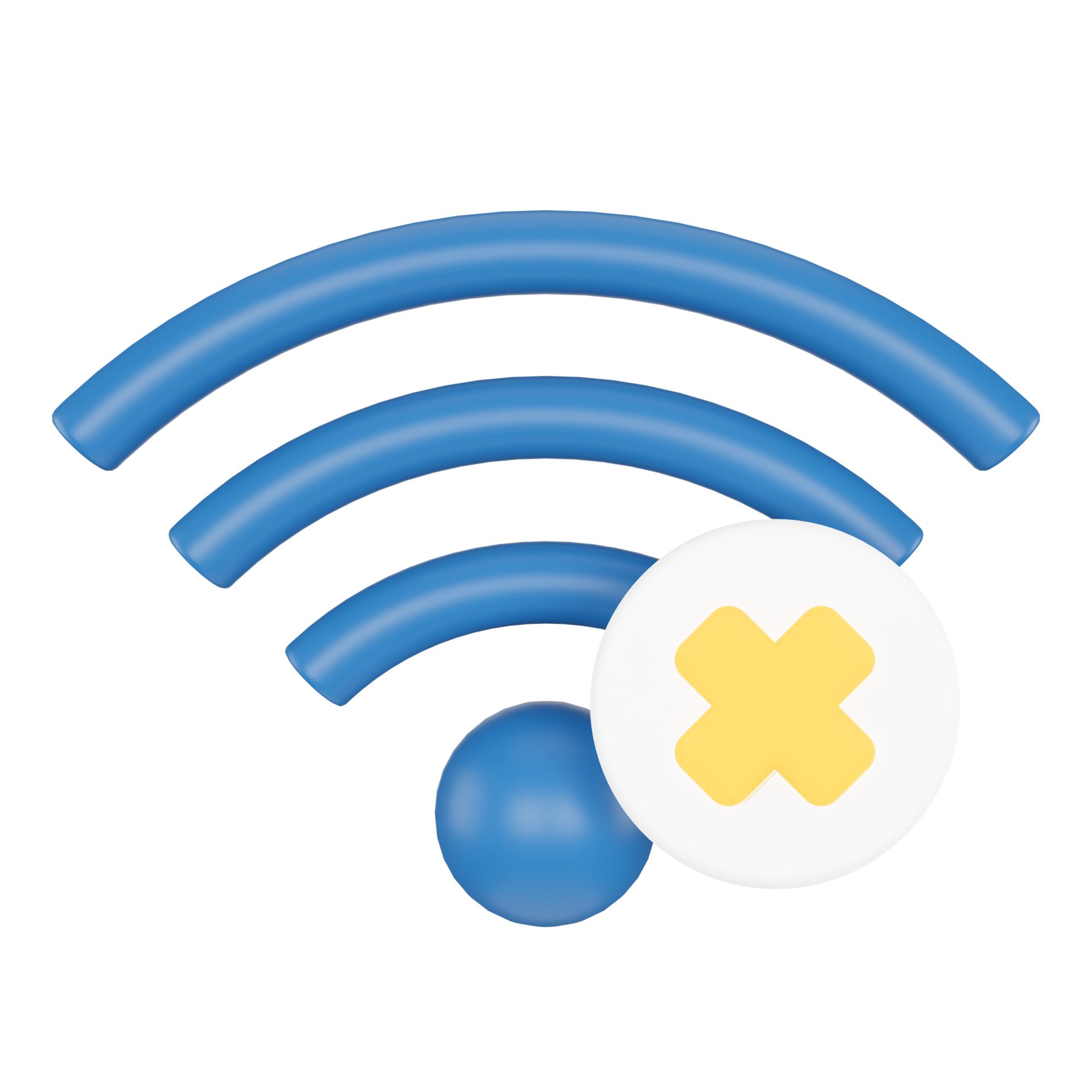 No Wifi Signal Wireless Network 3d Rendering 21048189 Png