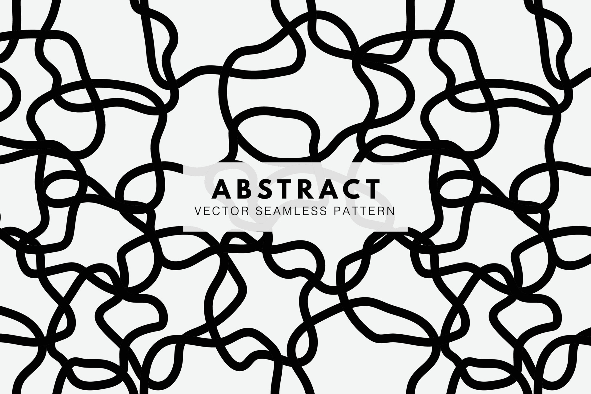 Hand drawn lines. Black squiggly wiggly lines. Abstract vector seamless repeat pattern 21052403 ...