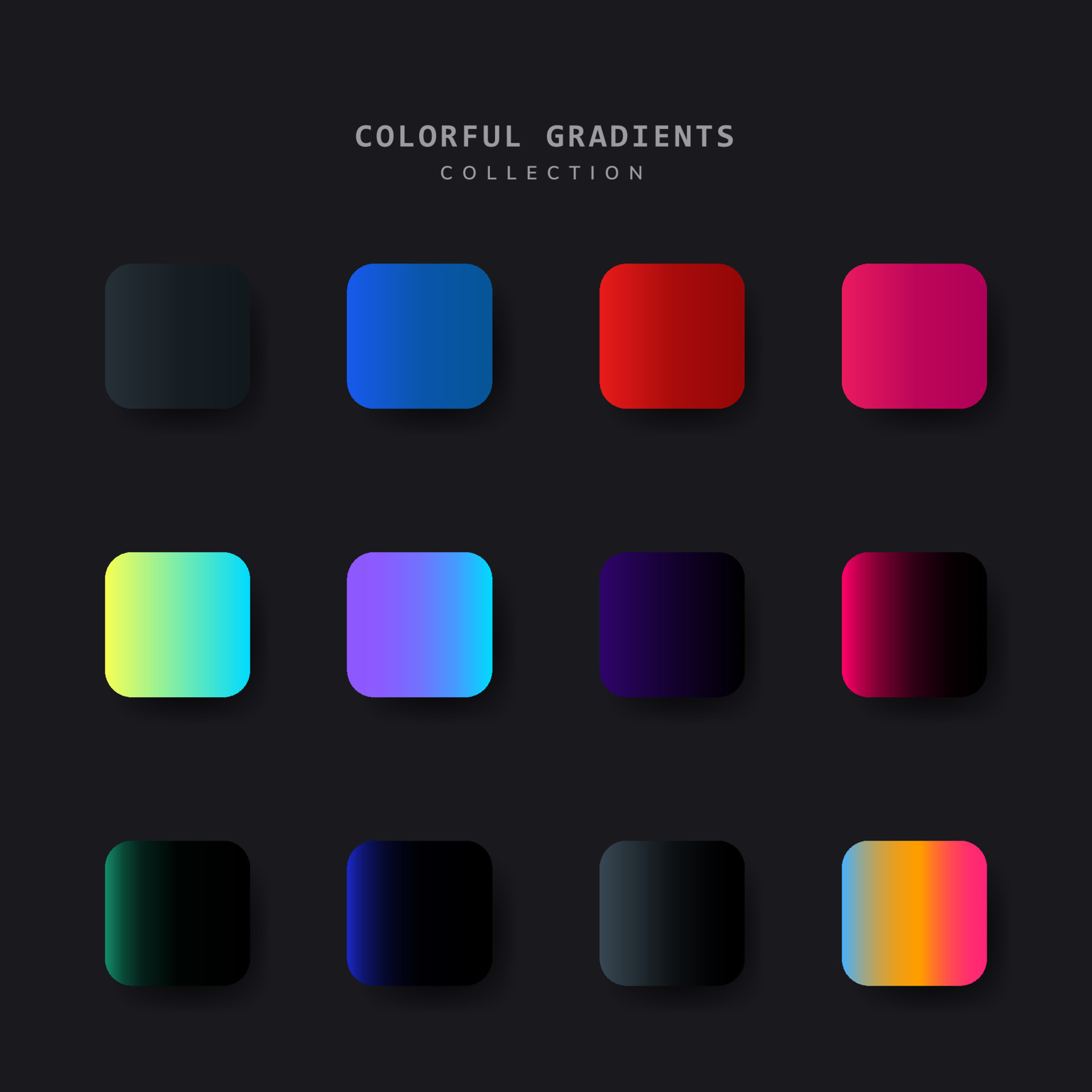 Set of square gradient pattern for design eps 10 21053693 Vector Art at ...