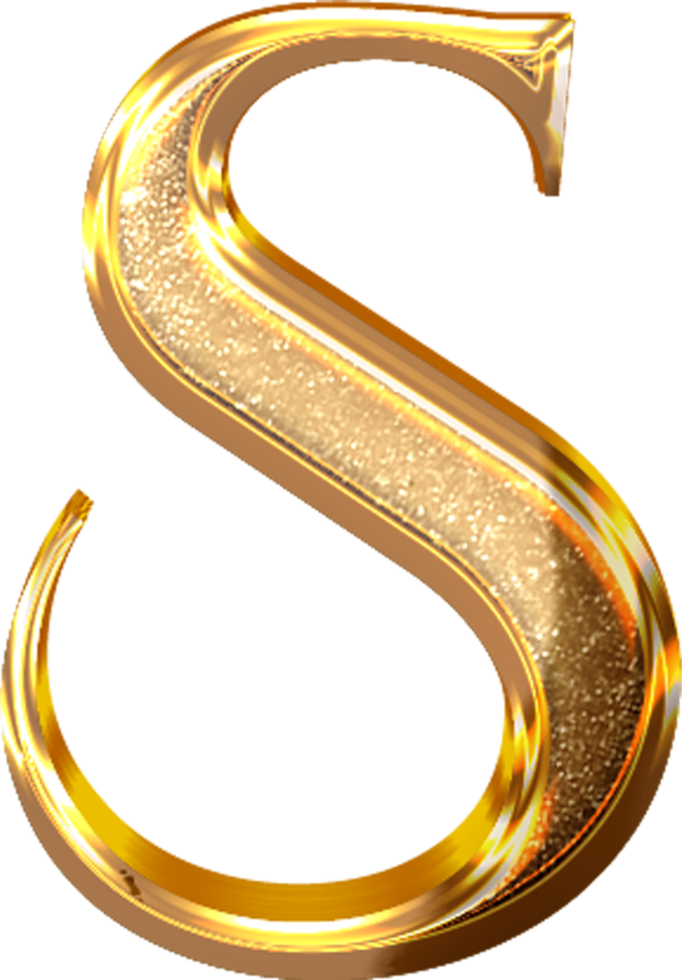 3d Gold Effect Letter S 21054556 Png