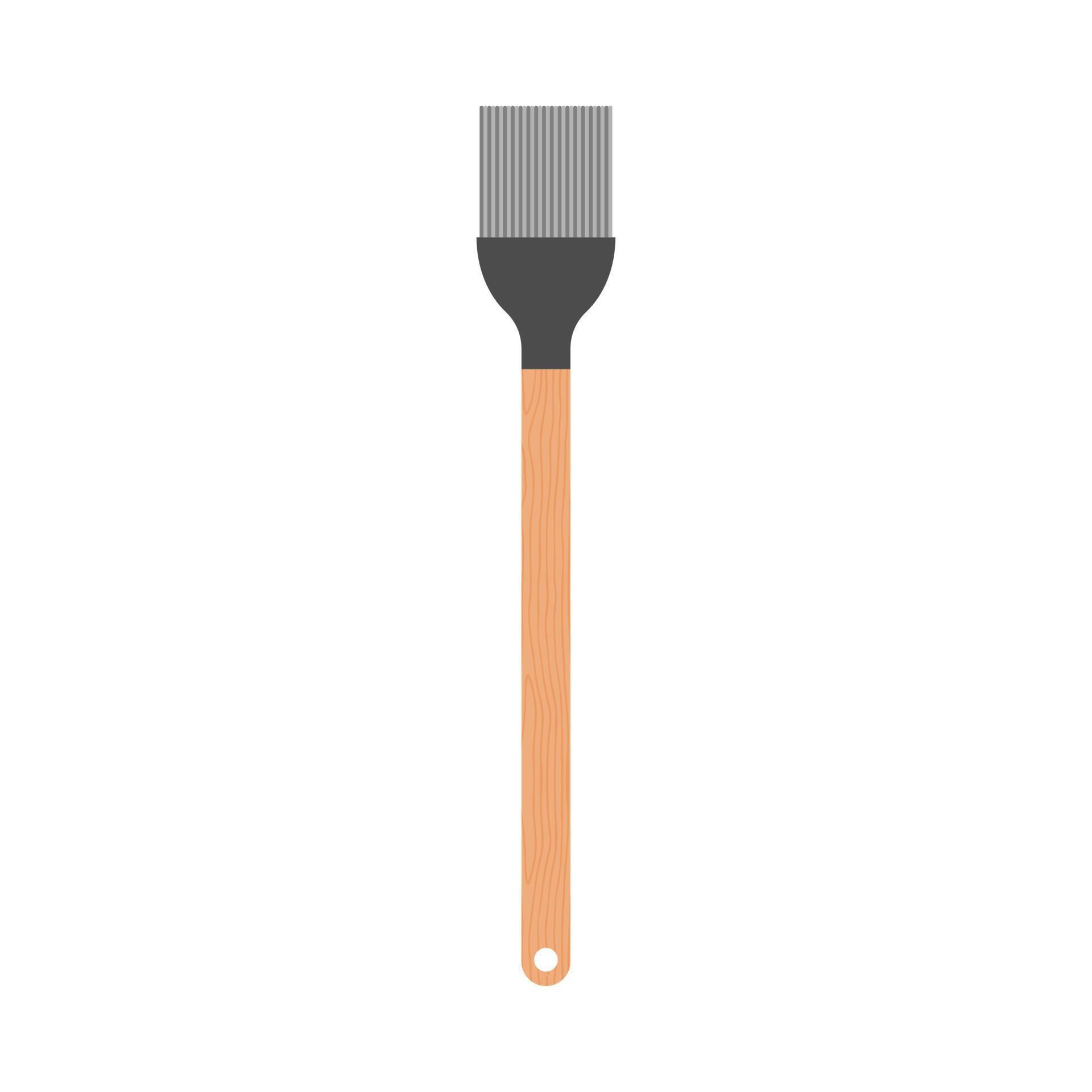 Basting Brush Icon Clipart Vector Illustration Kitchen Basting Brush For Oil Flat Vector Design