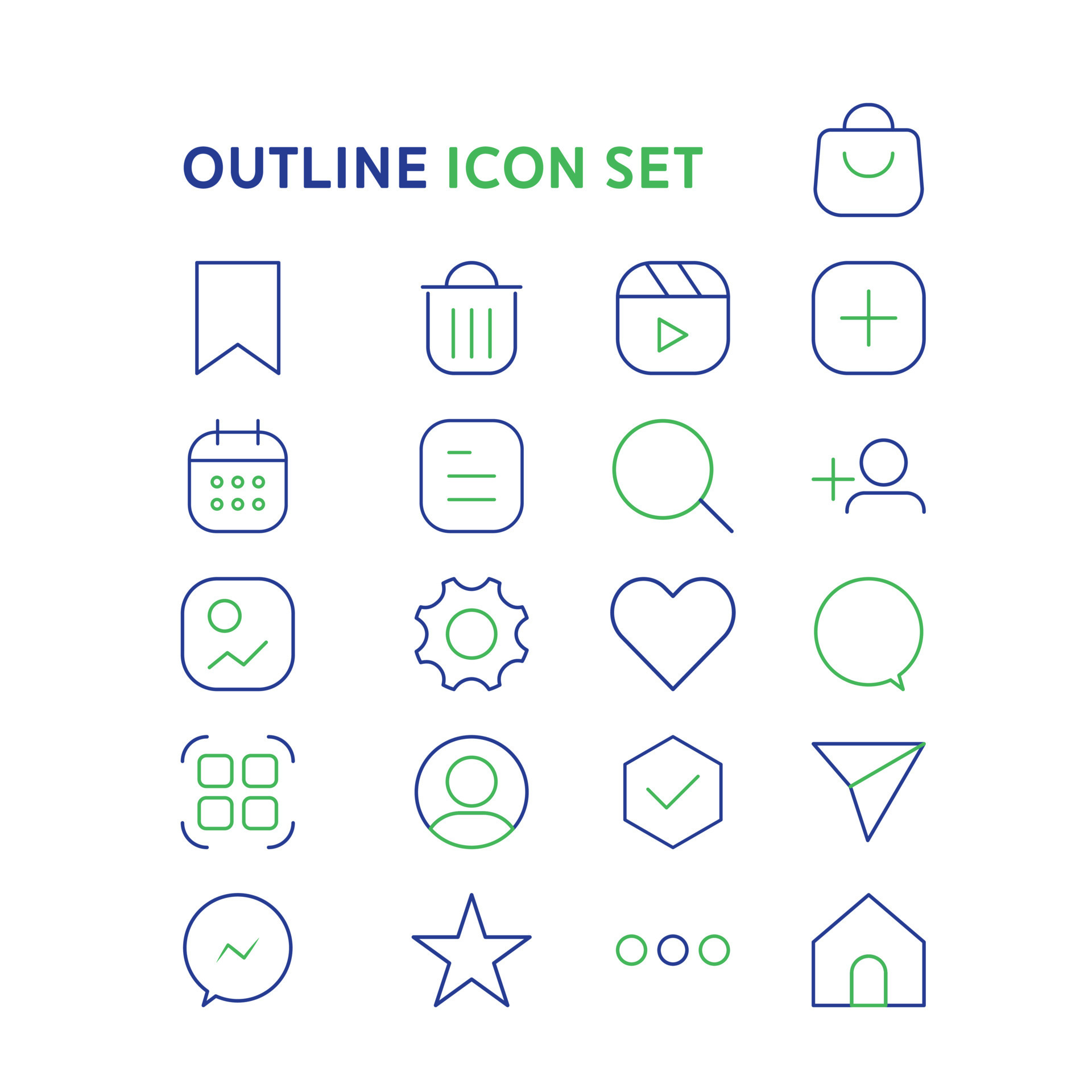 Set of Colorful SEO web UI icon vector illustration 21055074 Vector Art ...