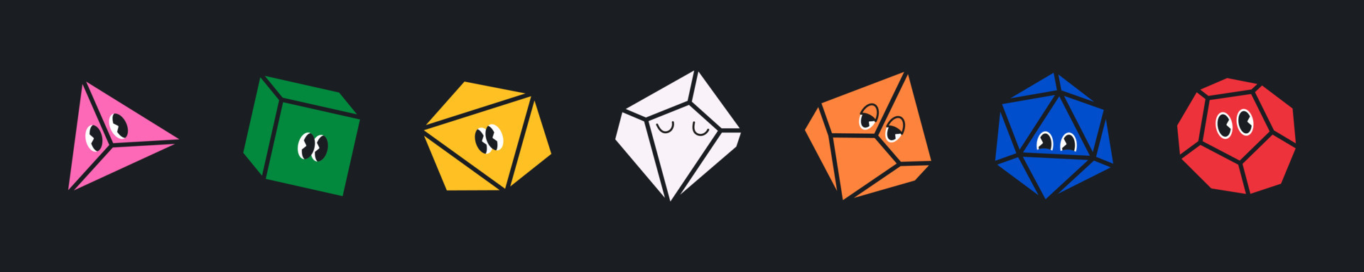 Set Of Dice For Rpg Tabletop Games Vector Illustration 21056046 Vector