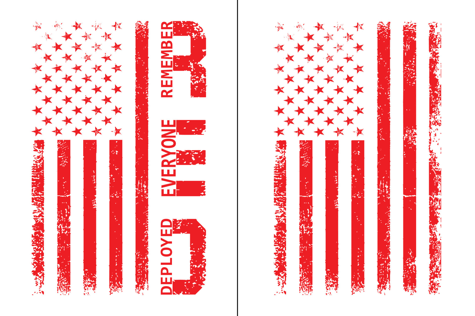 Red Friday Remember Everyone Deployed Flag Design 21056153 Vector Art