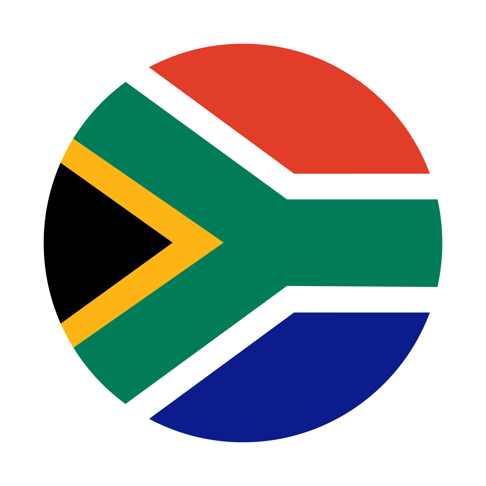 Round Of South Africa Flag Icon Isolated On White Background 21056473