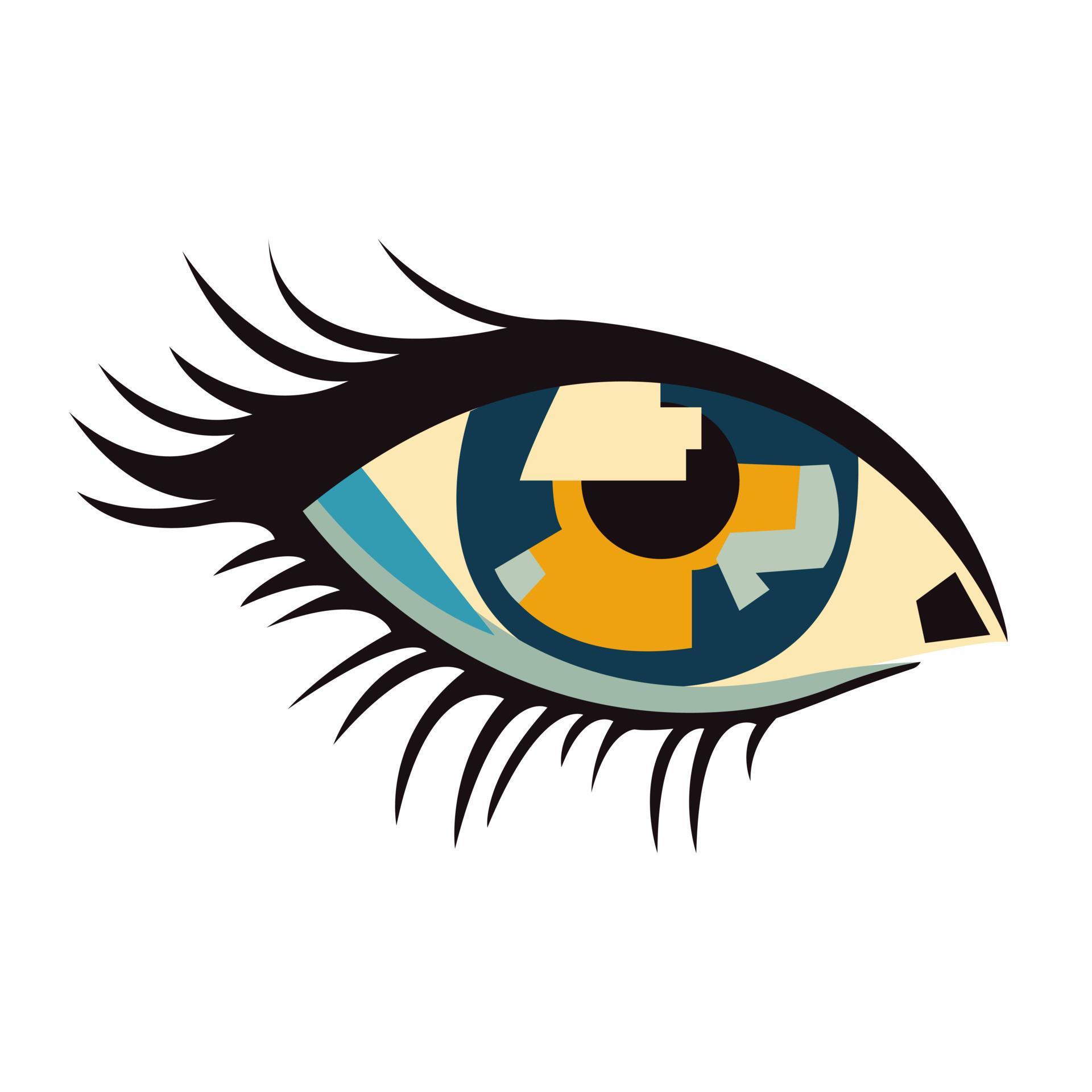 eye in abstract art style, cube style for poster, banner or background ...
