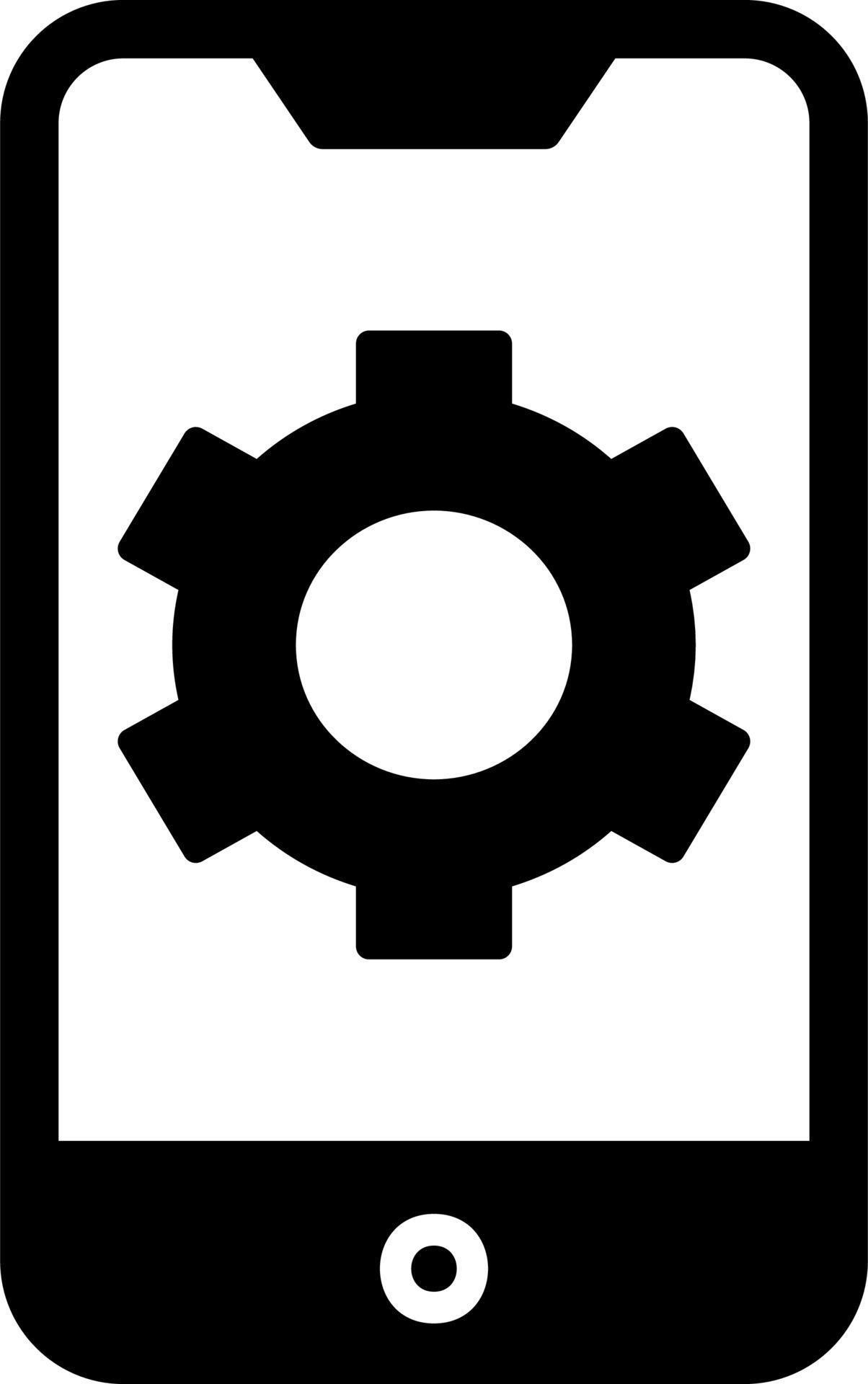 Mobile Settings Vector Icon 21066440 Vector Art at Vecteezy