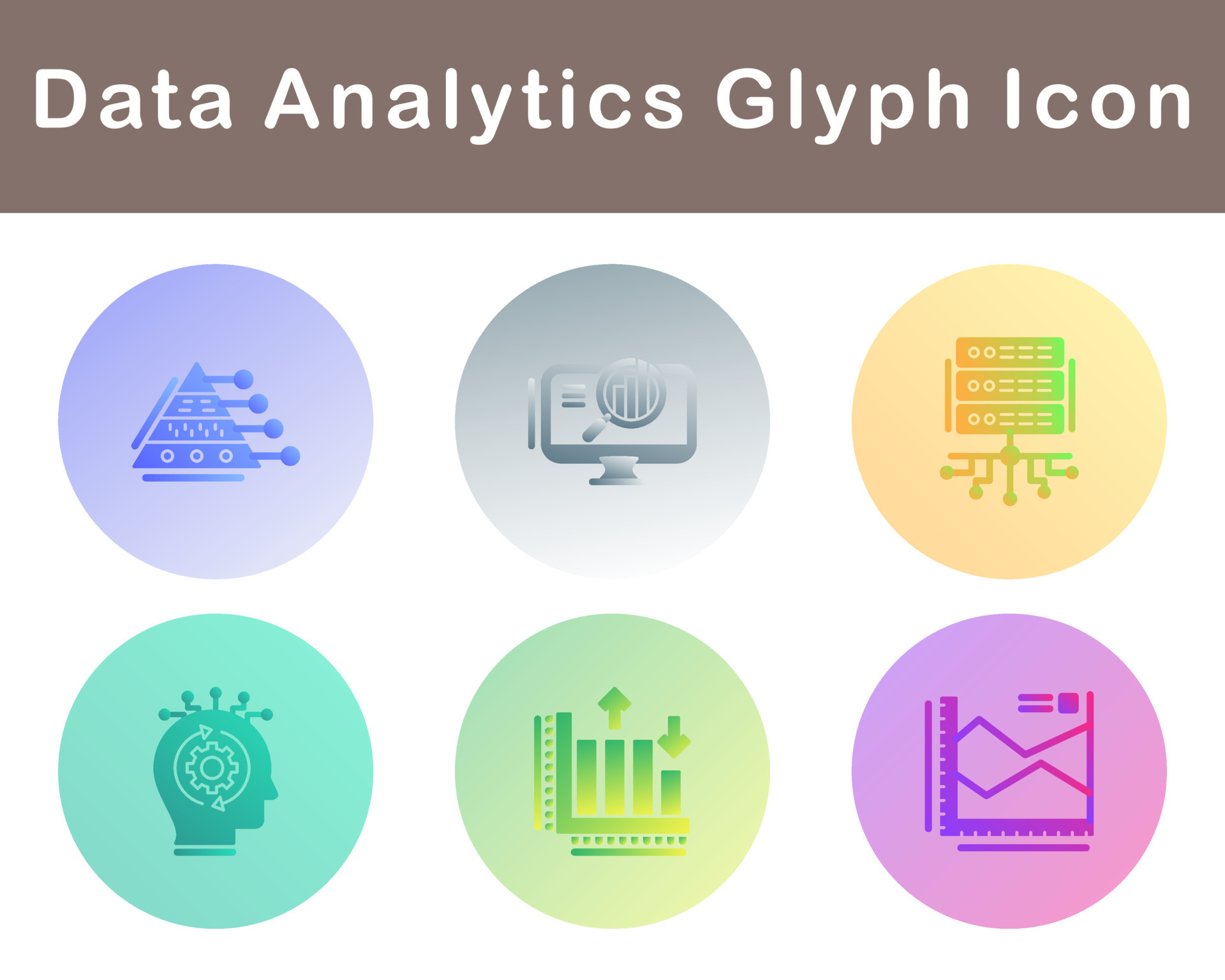 Data Analytics Vector Icon Set 21072933 Vector Art at Vecteezy