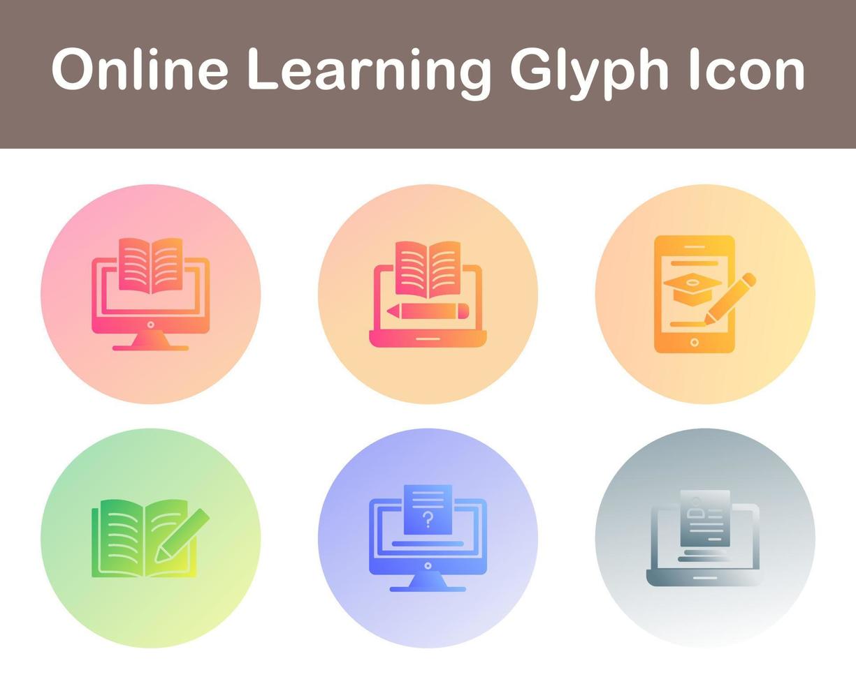 Online Learning Vector Icon Set 21072957 Vector Art at Vecteezy