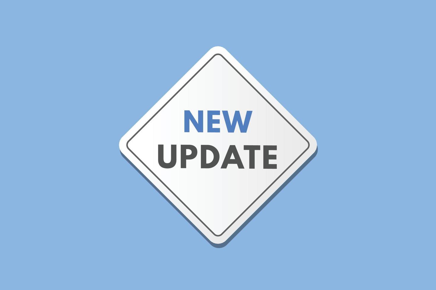 New Update text Button. New Update Sign Icon Label Sticker Web Buttons ...