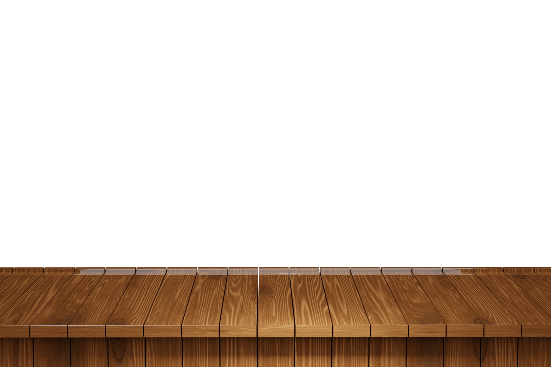 Wooden table, wood table top front view 3d render isolated 21077522 PNG