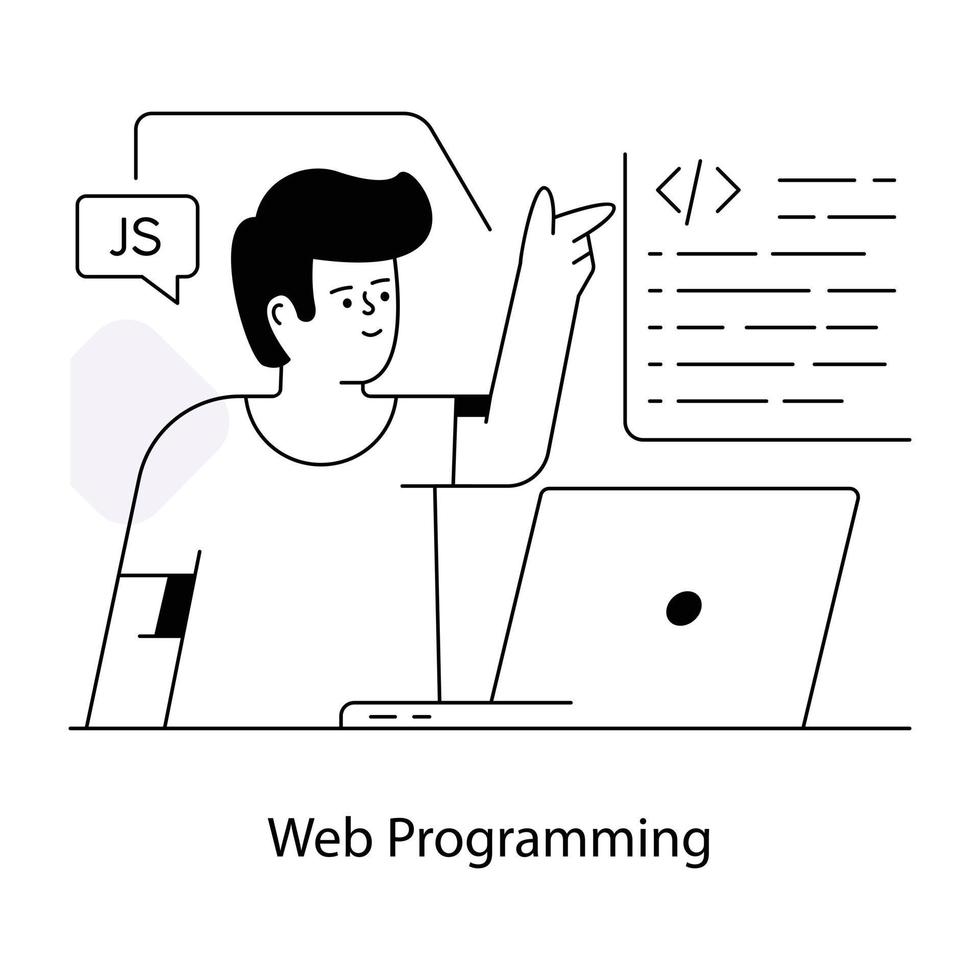 Trendy Web Programming 21079210 Vector Art at Vecteezy