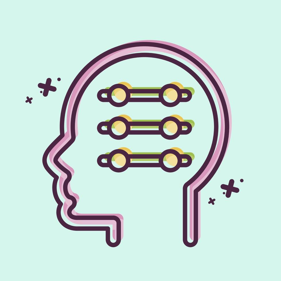 Icon Machine Learning. related to Psychology Personality symbol. simple ...