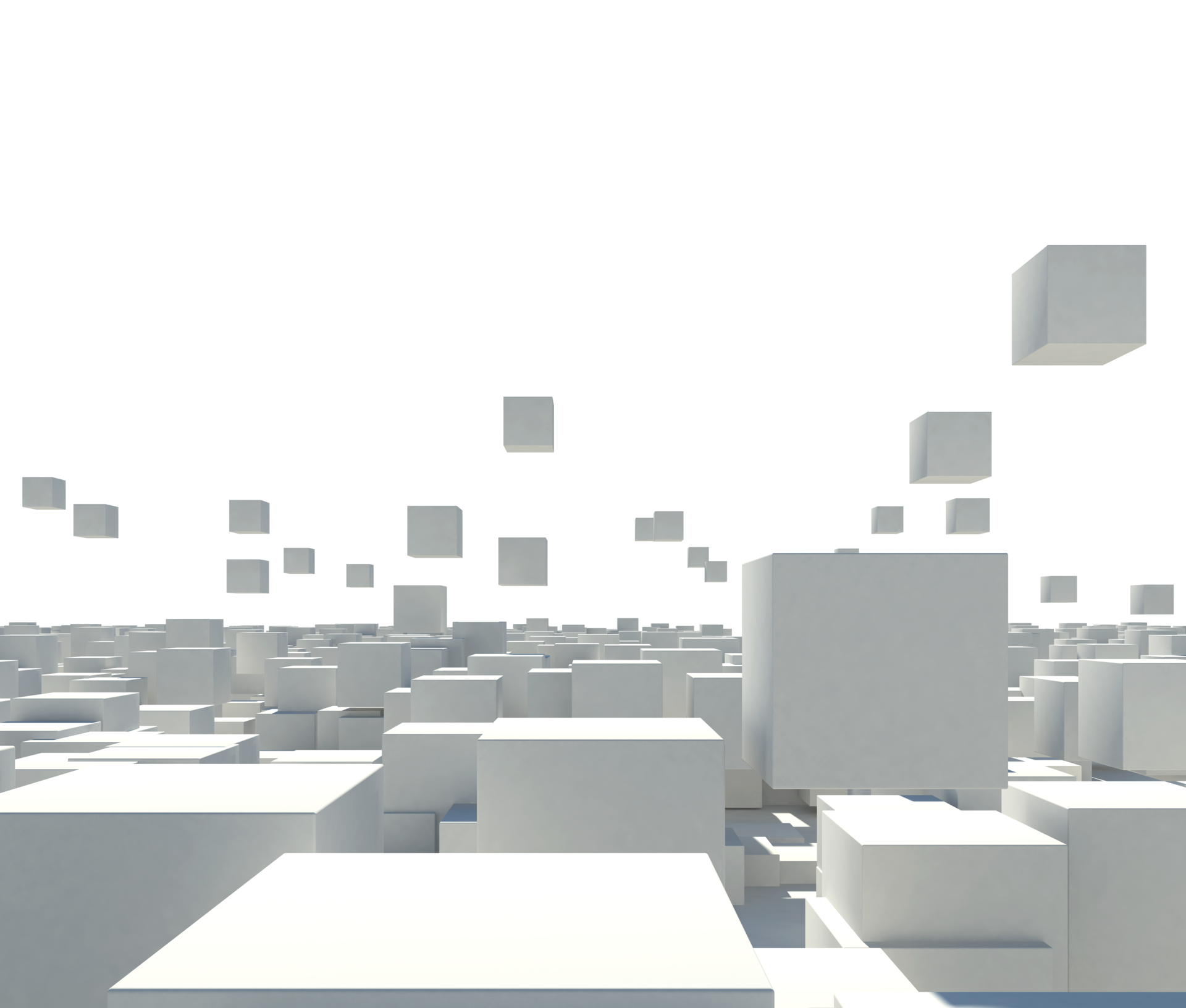 Image Of Abstract Futuristic Abstract Background With White Cubes 3d
