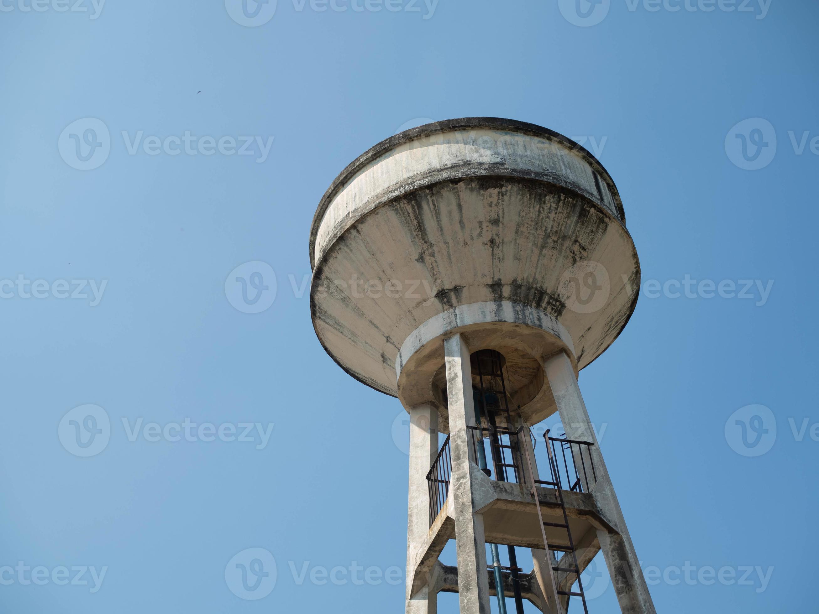 Tower tank water tall architecture storage blue sky background ...