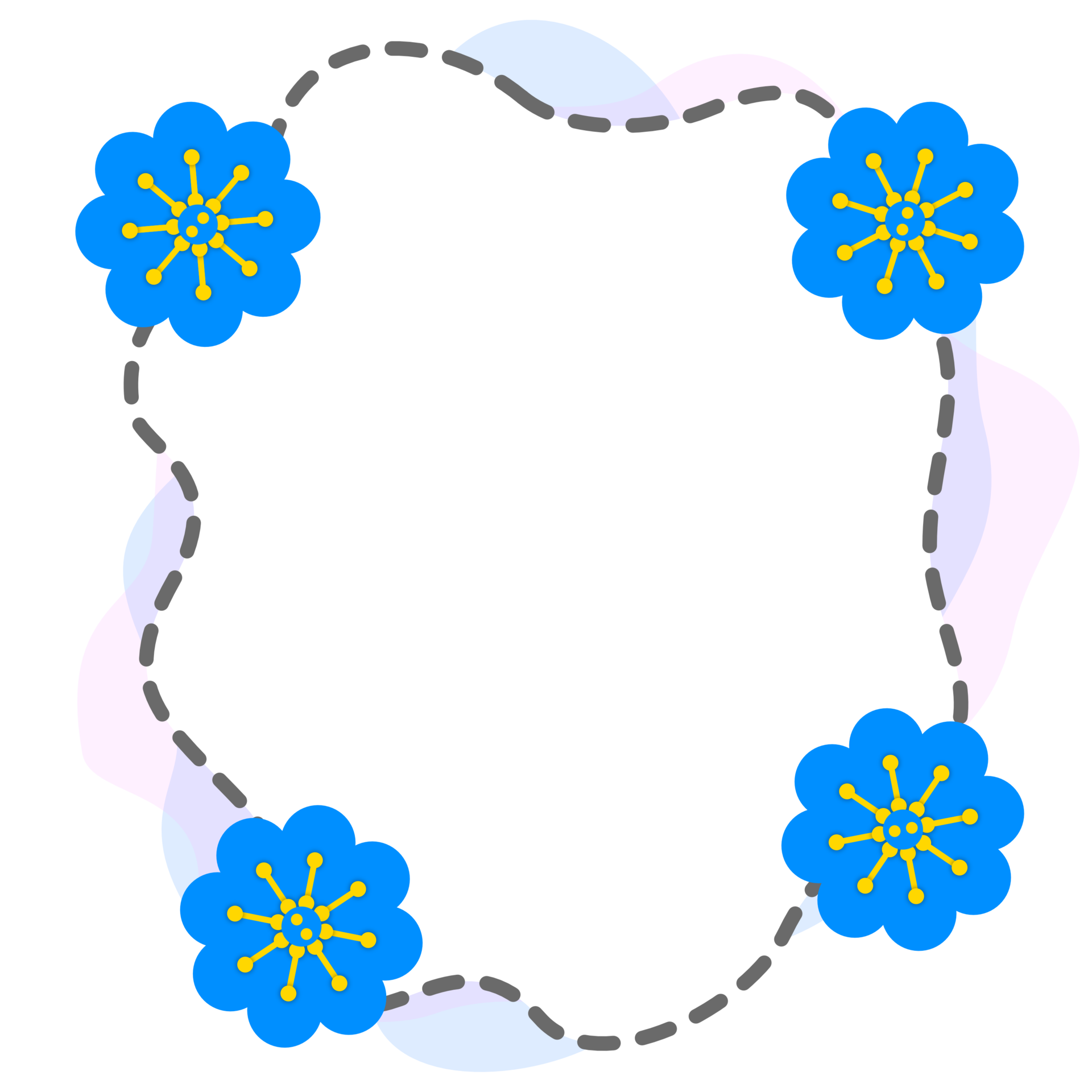 The Blue Flower And Cute Banner 21095354 PNG the-blue-flower-and-cute-banner-21095354-png