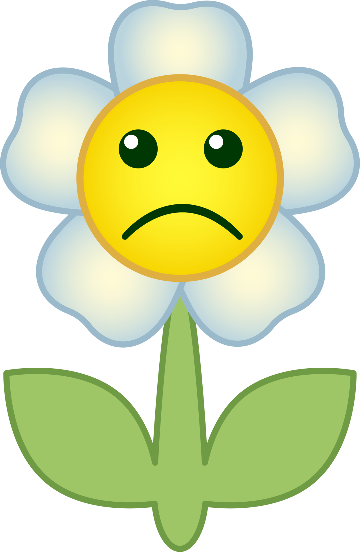 Flower emoticon. Flower cartoon character with face. PNG with ...
