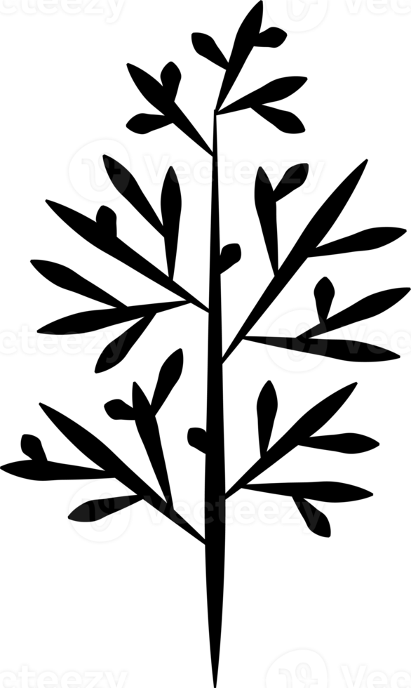 Line art stylized, decorative tree. Abstract line drawing, doodle tree ...