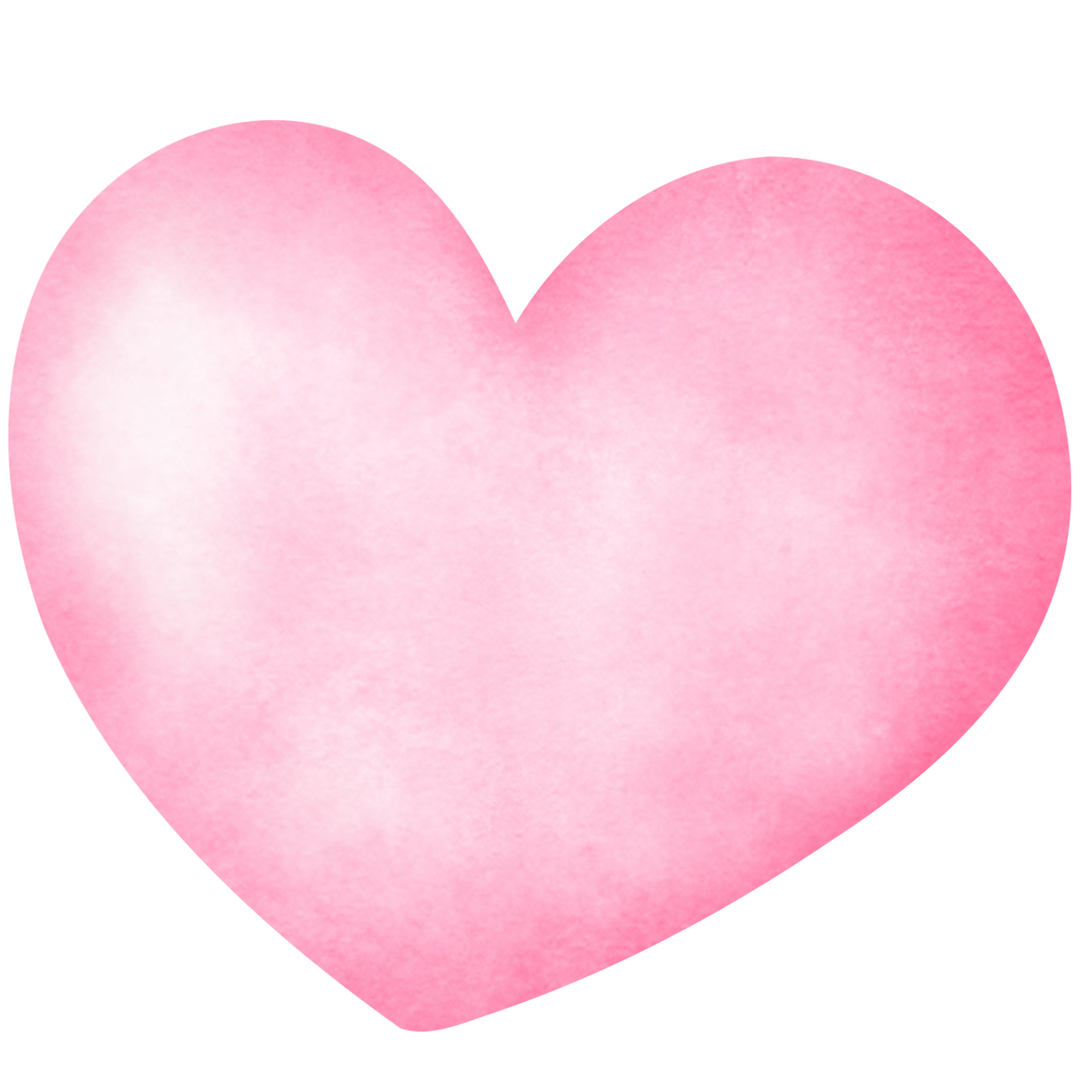 Watercolor pink heart illustration clipart. 21096405 PNG