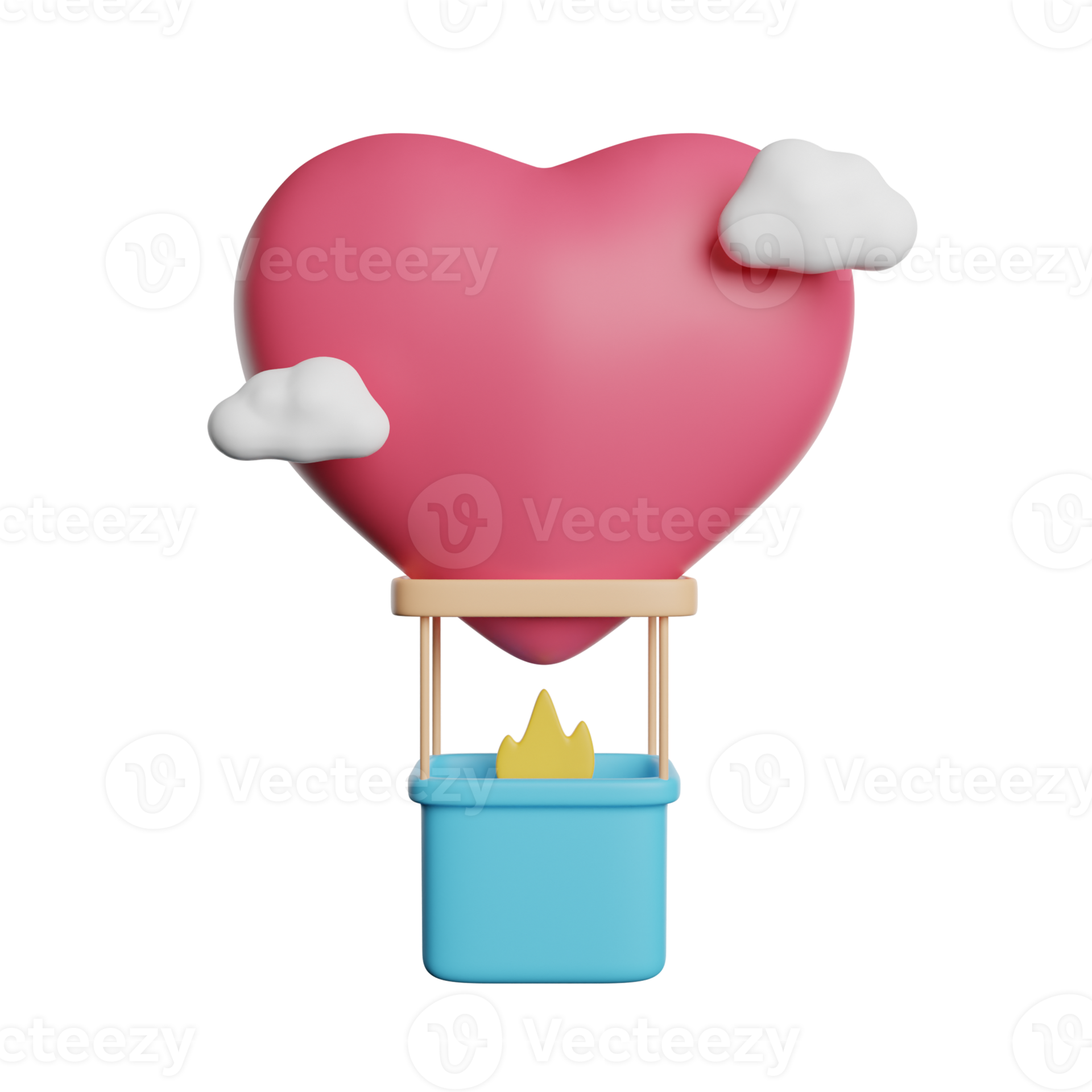 Hot Air Ballon Love 21096512 Png