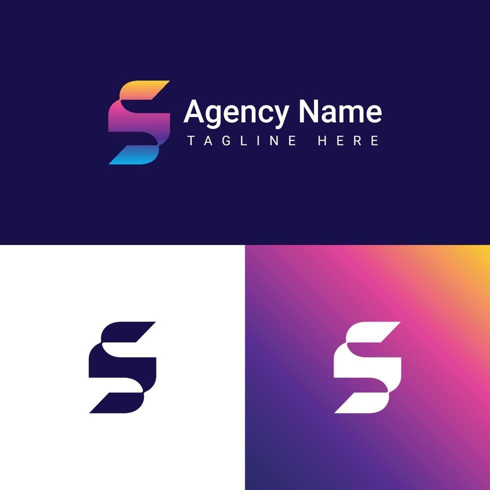 s letter logo icon, letter s logo with modern gradient color, colorful ...