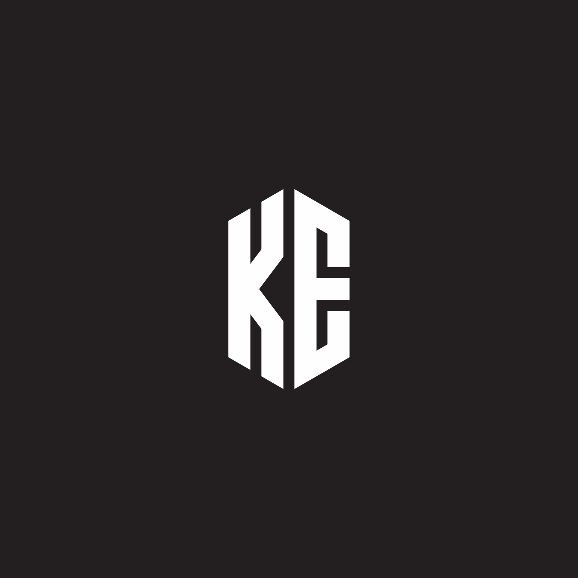 KE Logo monogram with hexagon shape style design template 21097355 Vector Art at Vecteezy