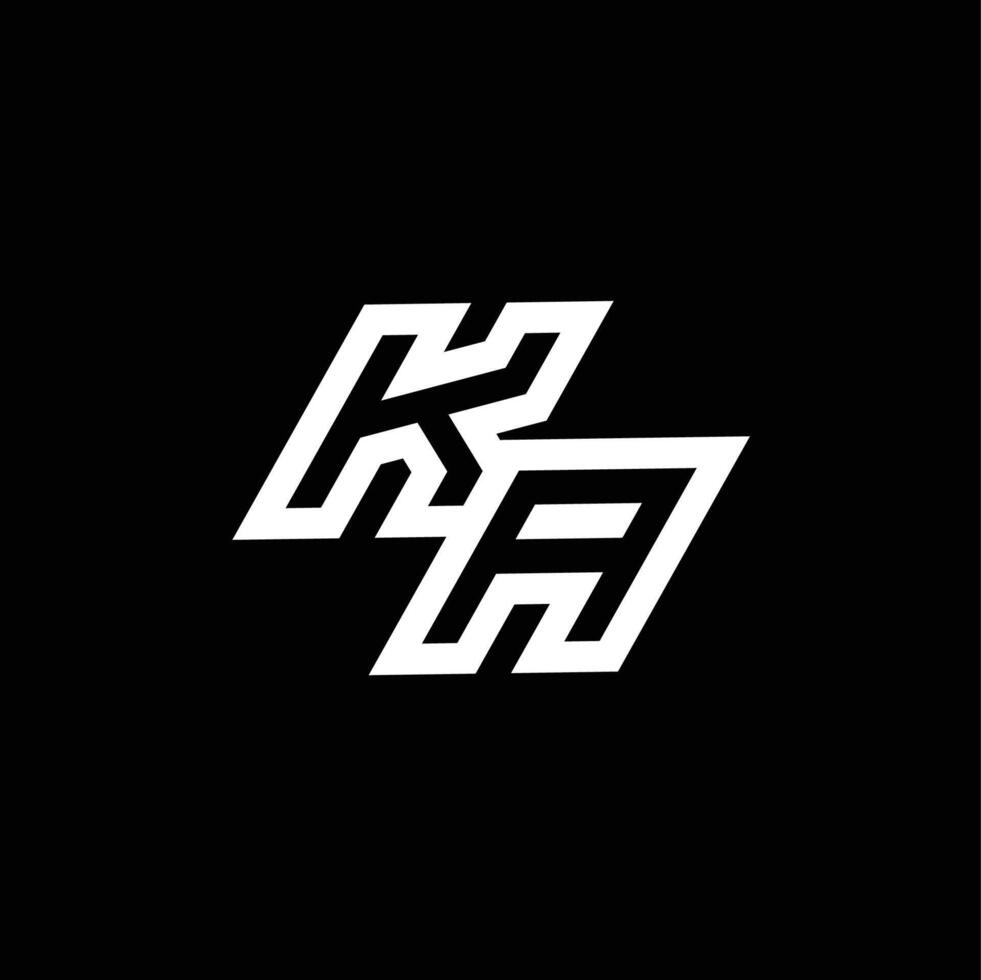 KA logo monogram with up to down style negative space design template ...