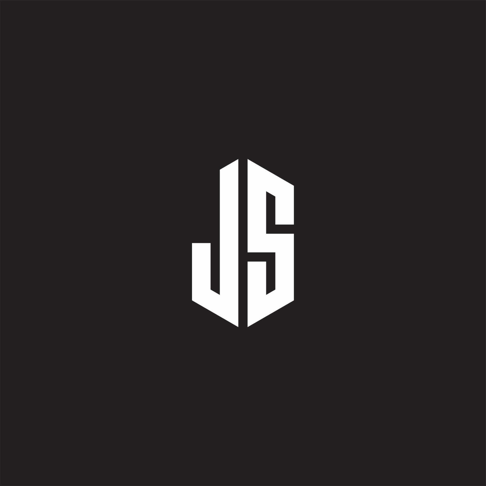 JS Logo monogram with hexagon shape style design template 21102041 ...